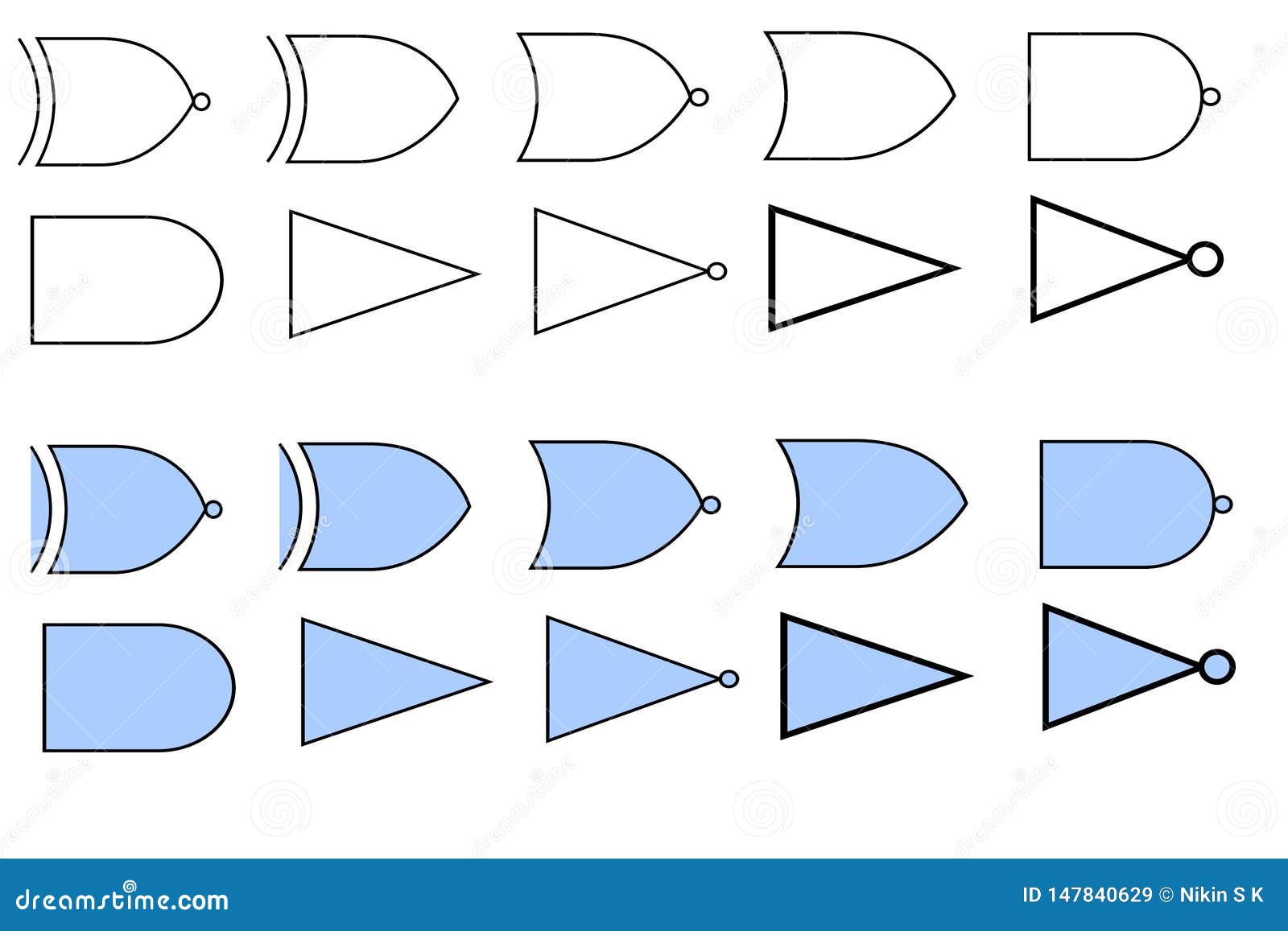 Logical Symbols for Logical and Mathematical Operations Stock Vector ...