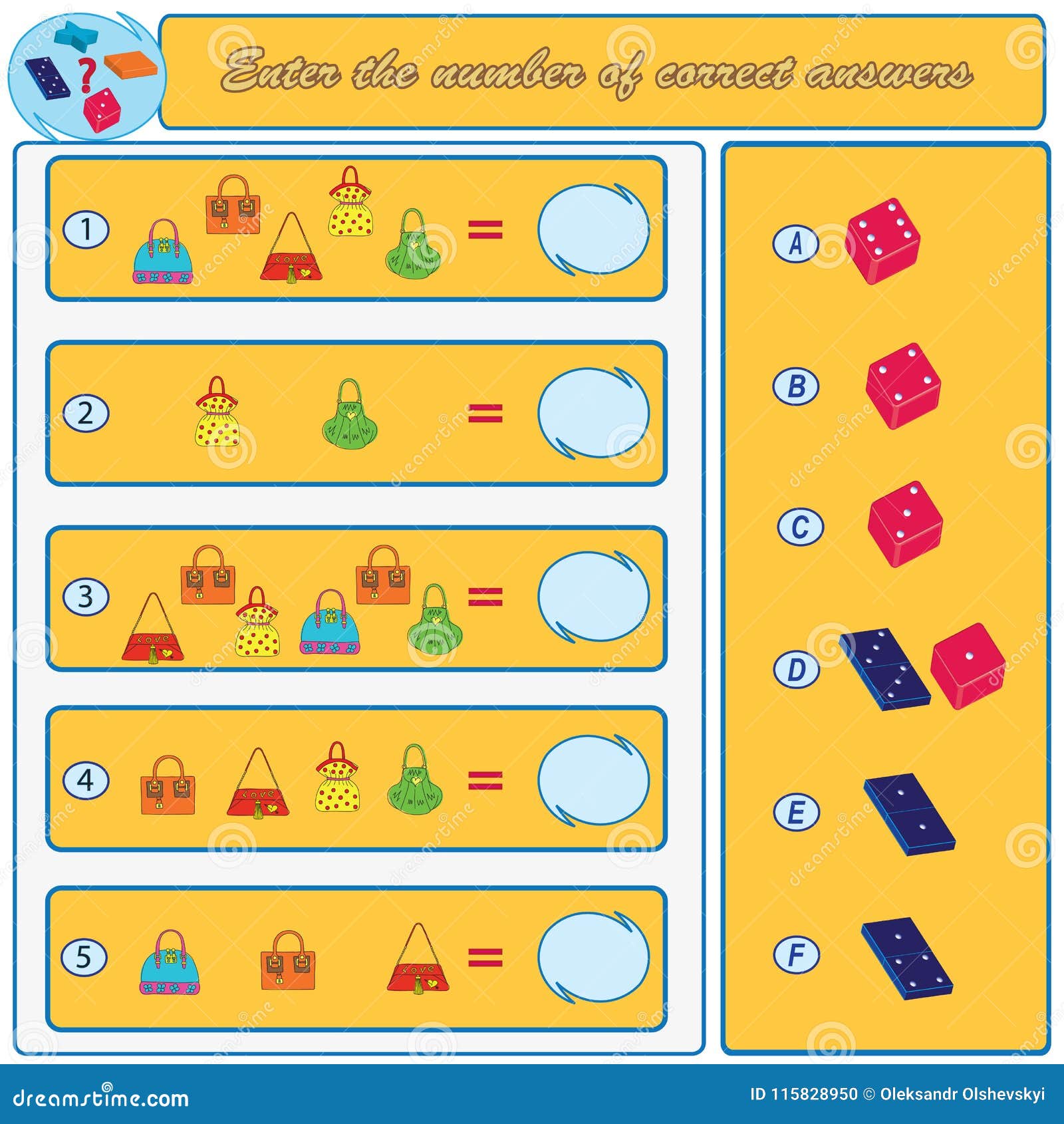 Logical Task. Find the Right Answers Stock Vector - Illustration of ...