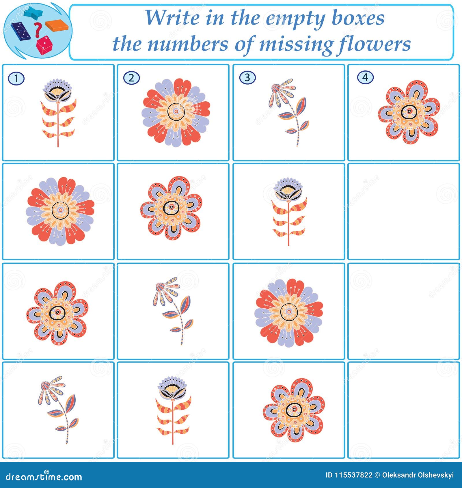 Logical Task. Find The Correct Silhouette Game Vector Illustration ...