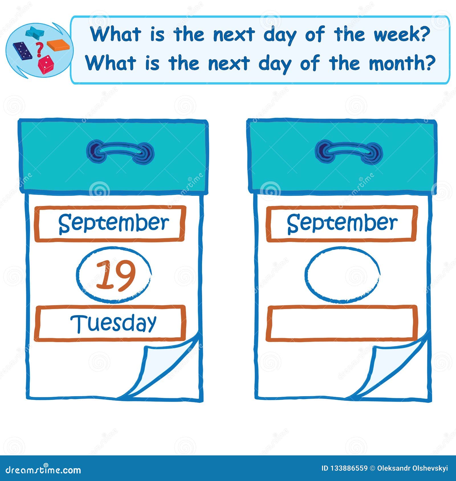 Logical Task. What is the Next Day of the Week Stock Vector ...