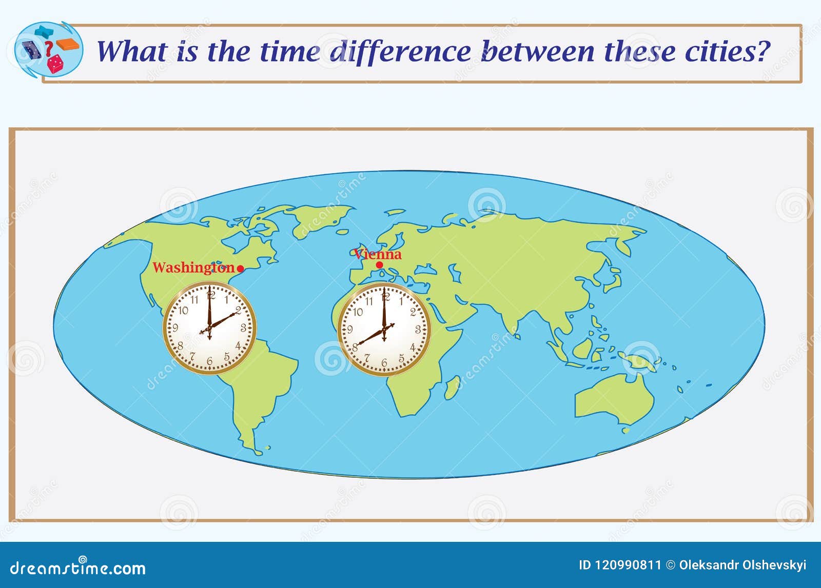 Logical Task. What is the Time Difference between these Cities? Stock ...