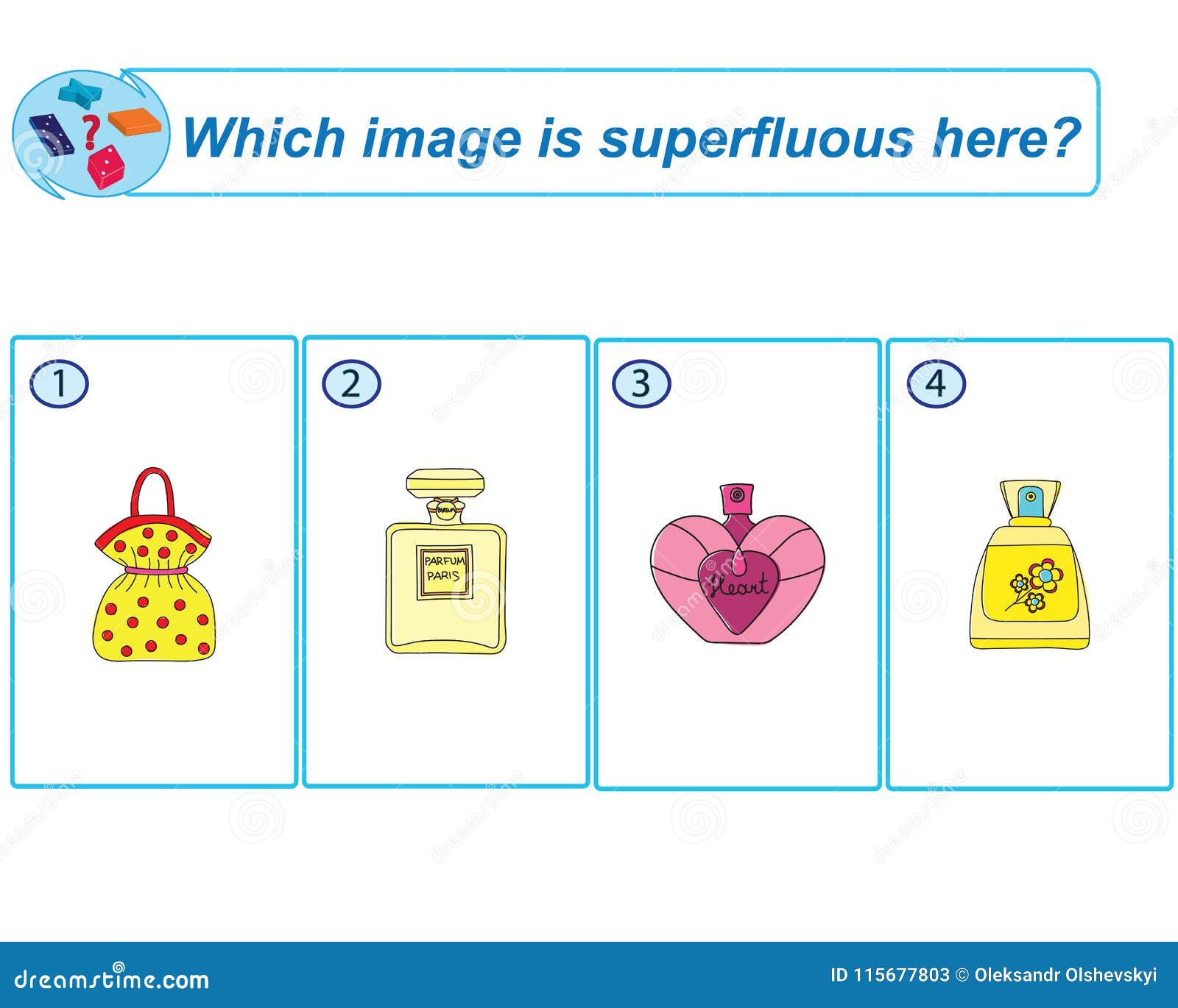 Logical Task. Which Image is Superfluous Here Stock Vector ...