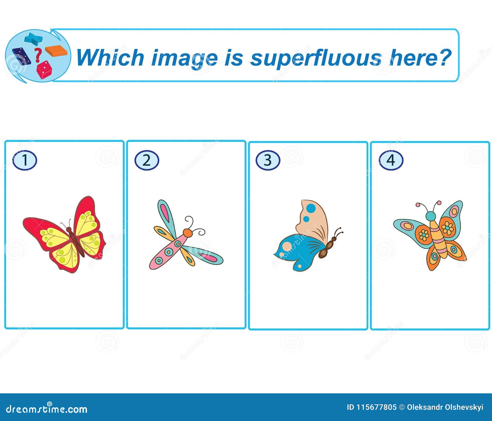 Logical Task. Which Image is Superfluous Here Stock Vector ...