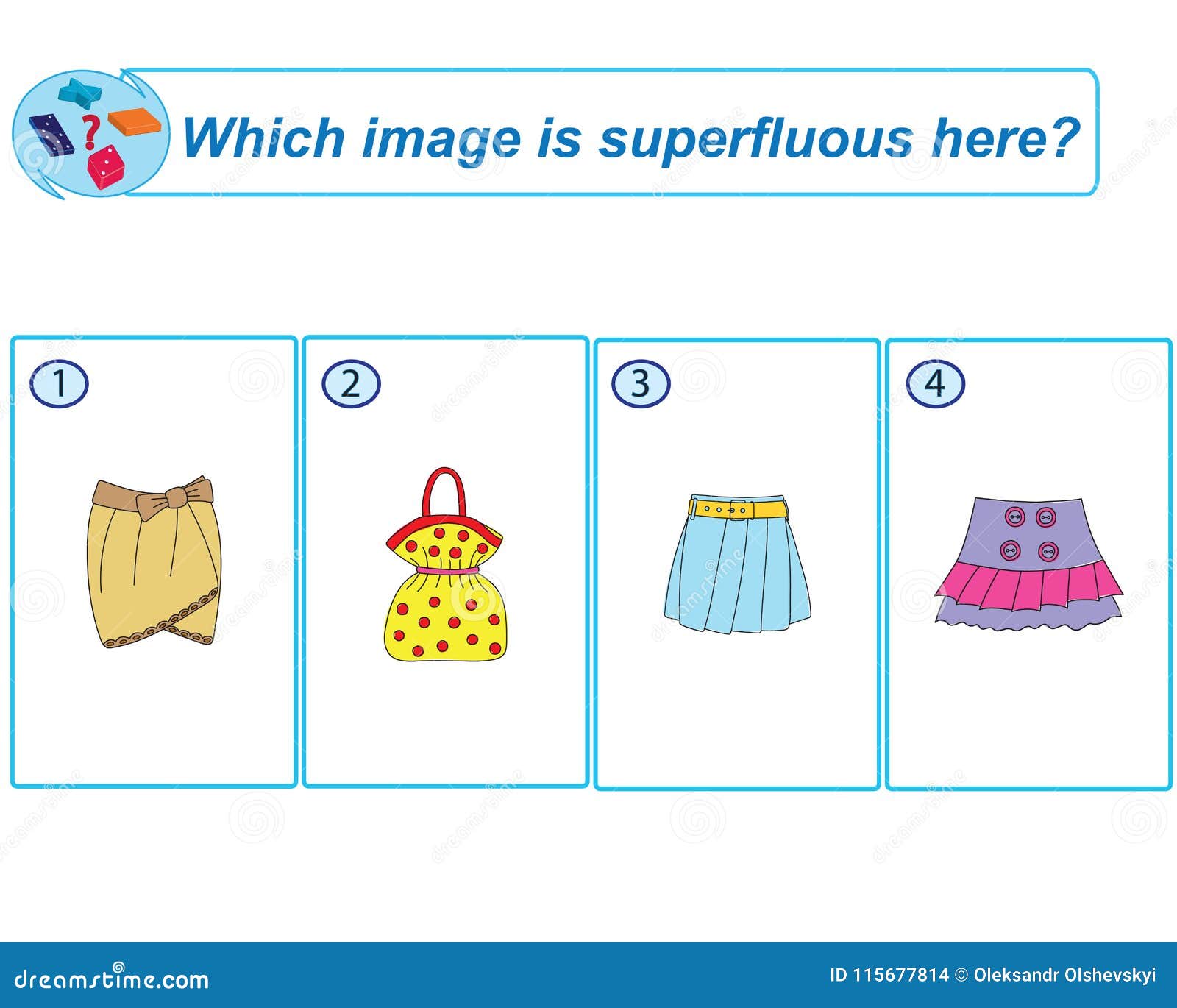 Logical Task. Which Image is Superfluous Here Stock Vector ...