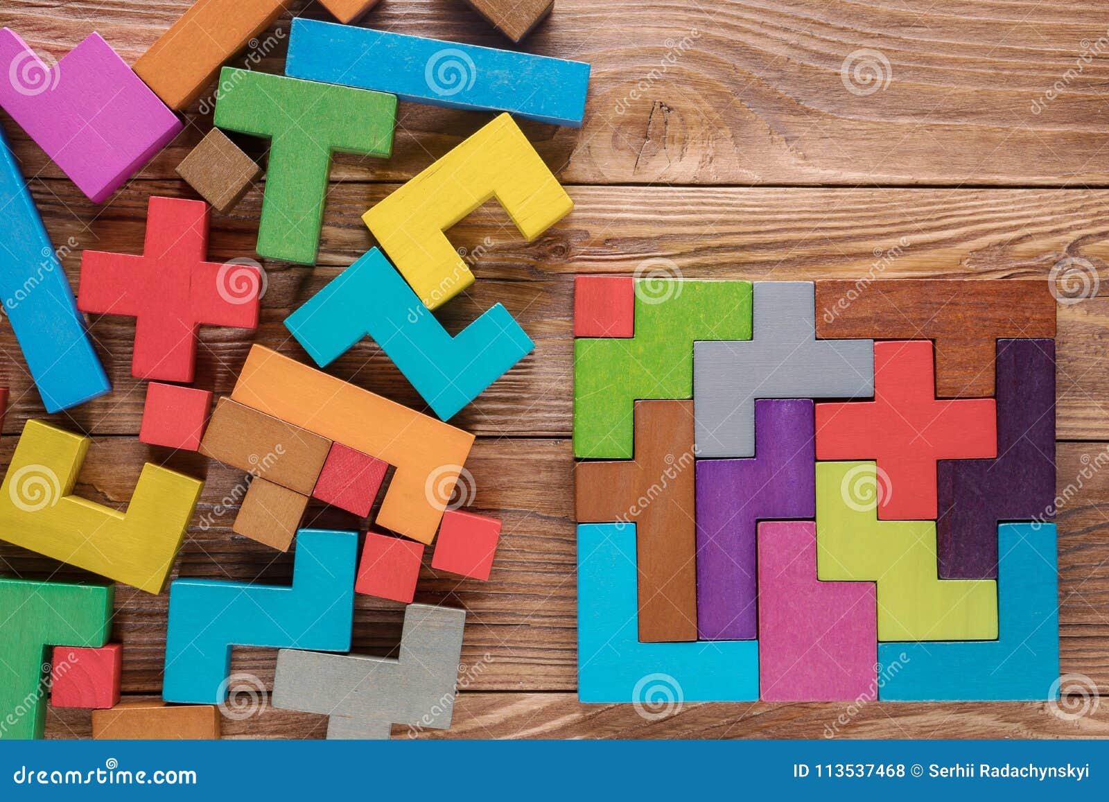 Logical Tasks Composed of Colorful Wooden Shapes. Stock Photo - Image ... Logical Tasks Composed of Colorful Wooden Shapes. Stock Photo - Image ...