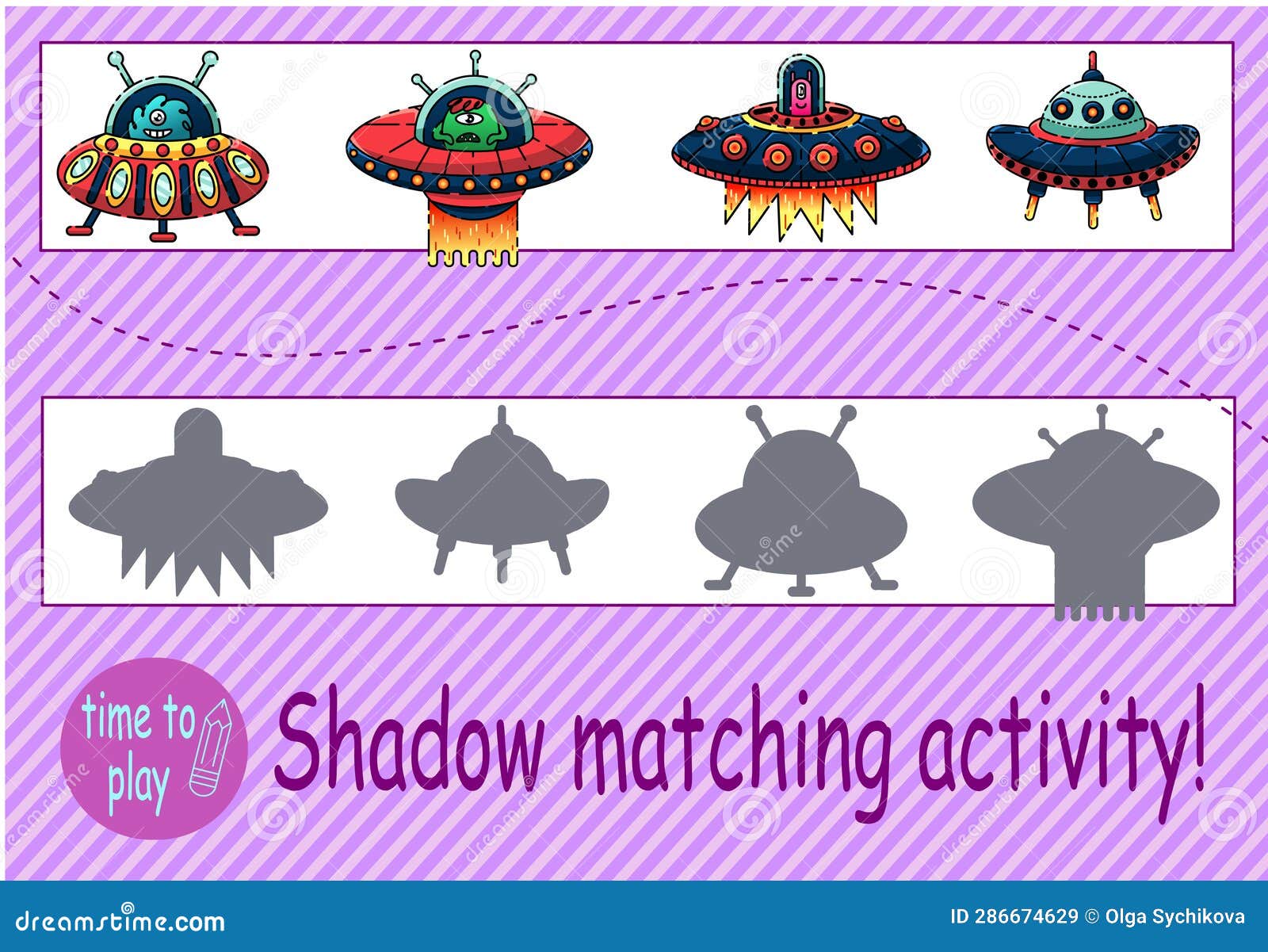 Logical Tasks. Find the Right Shadow from the Robot Stock Vector ...