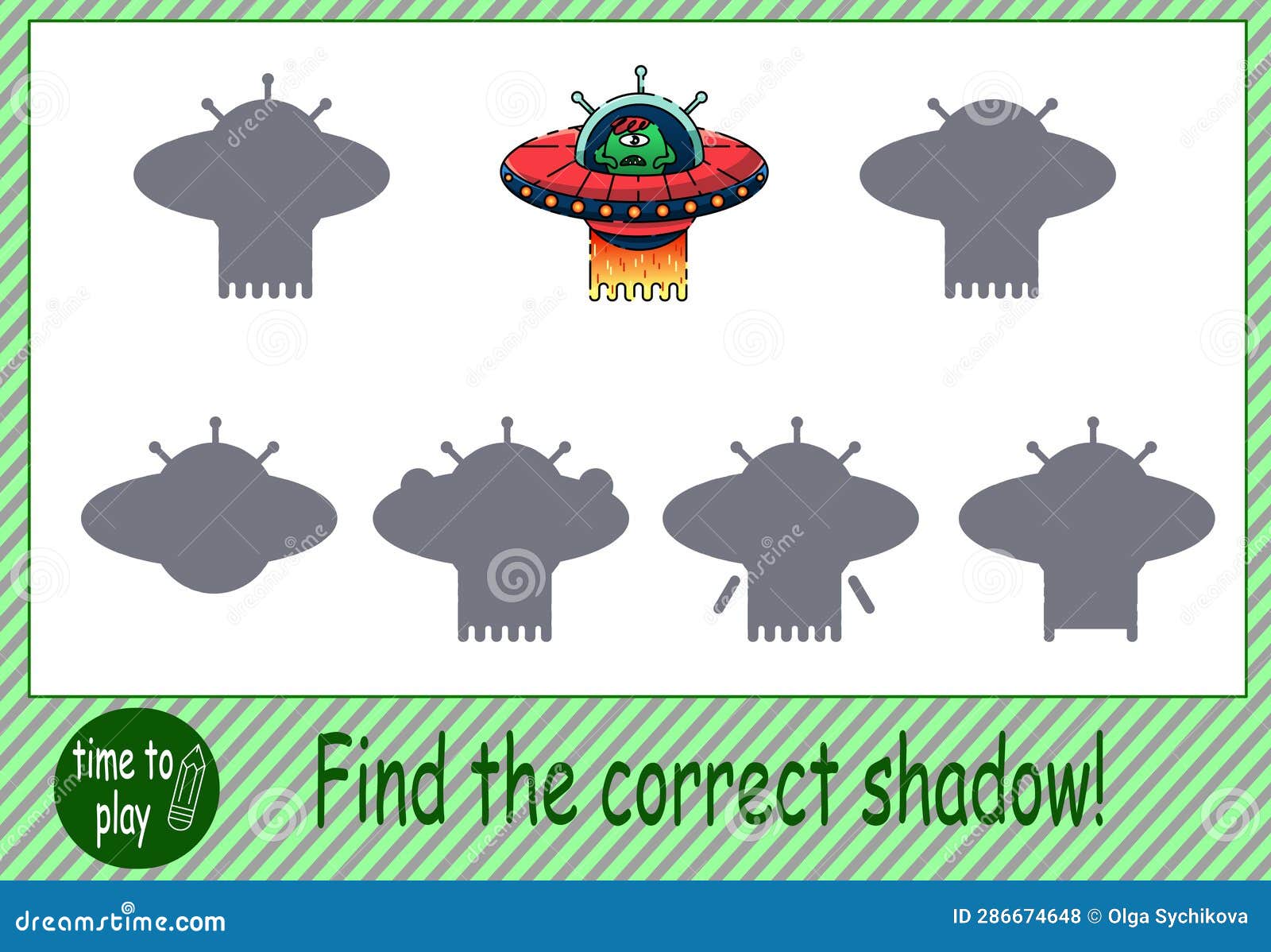 Logical Tasks. Find the Right Shadow from the Robot Stock Vector ...