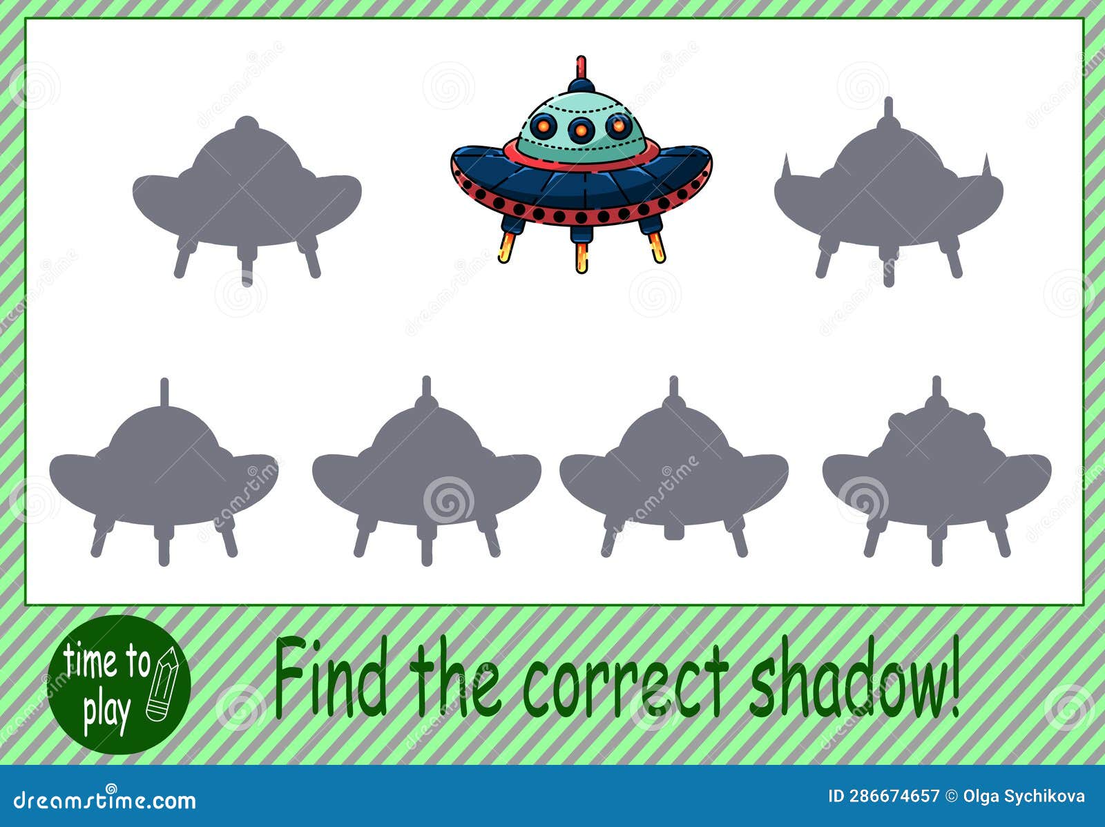 Logical Tasks. Find the Right Shadow from the Robot Stock Vector ...