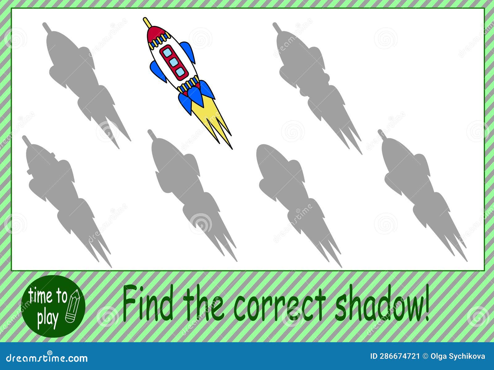 Logical Tasks. Find the Right Shadow from the Robot Stock Illustration ...
