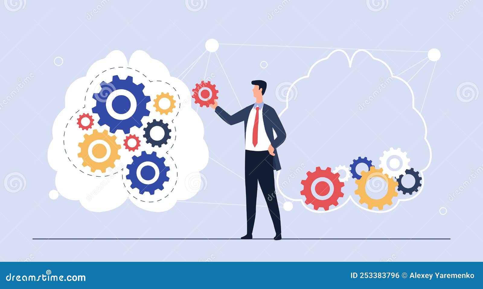 Character Solves Complex Logical Way Royalty-Free Illustration ...