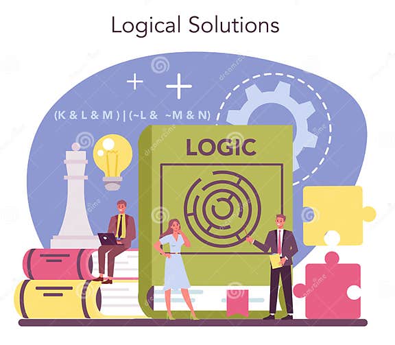 Logician Concept. Scientist Systematicly Studying Logical Challenges ...