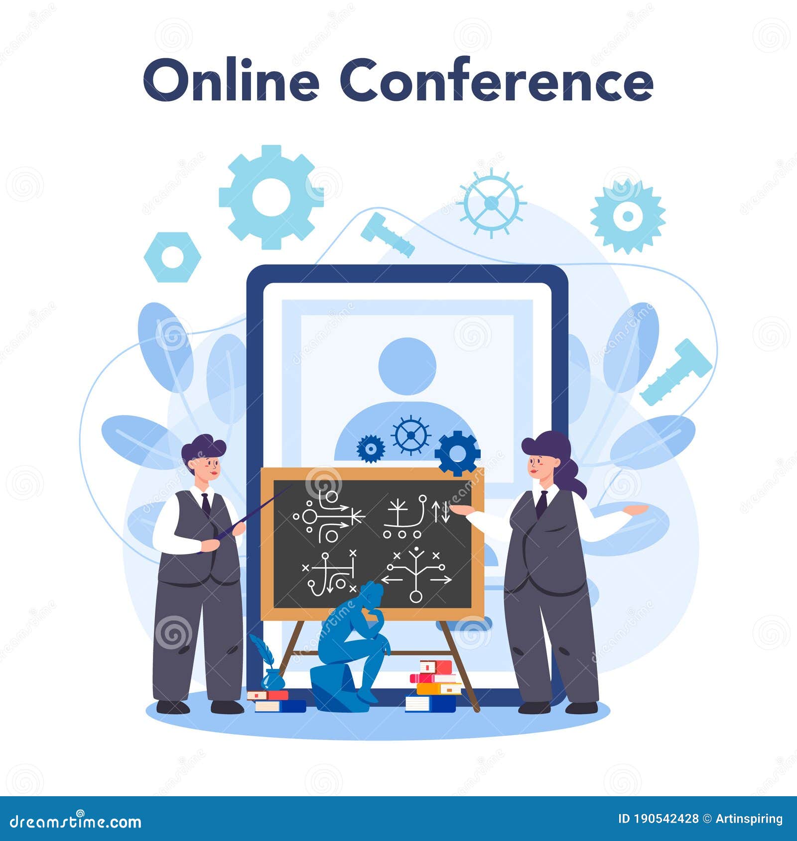 Logician Online Service or Platform. Scientist Systematicly Study Stock ...