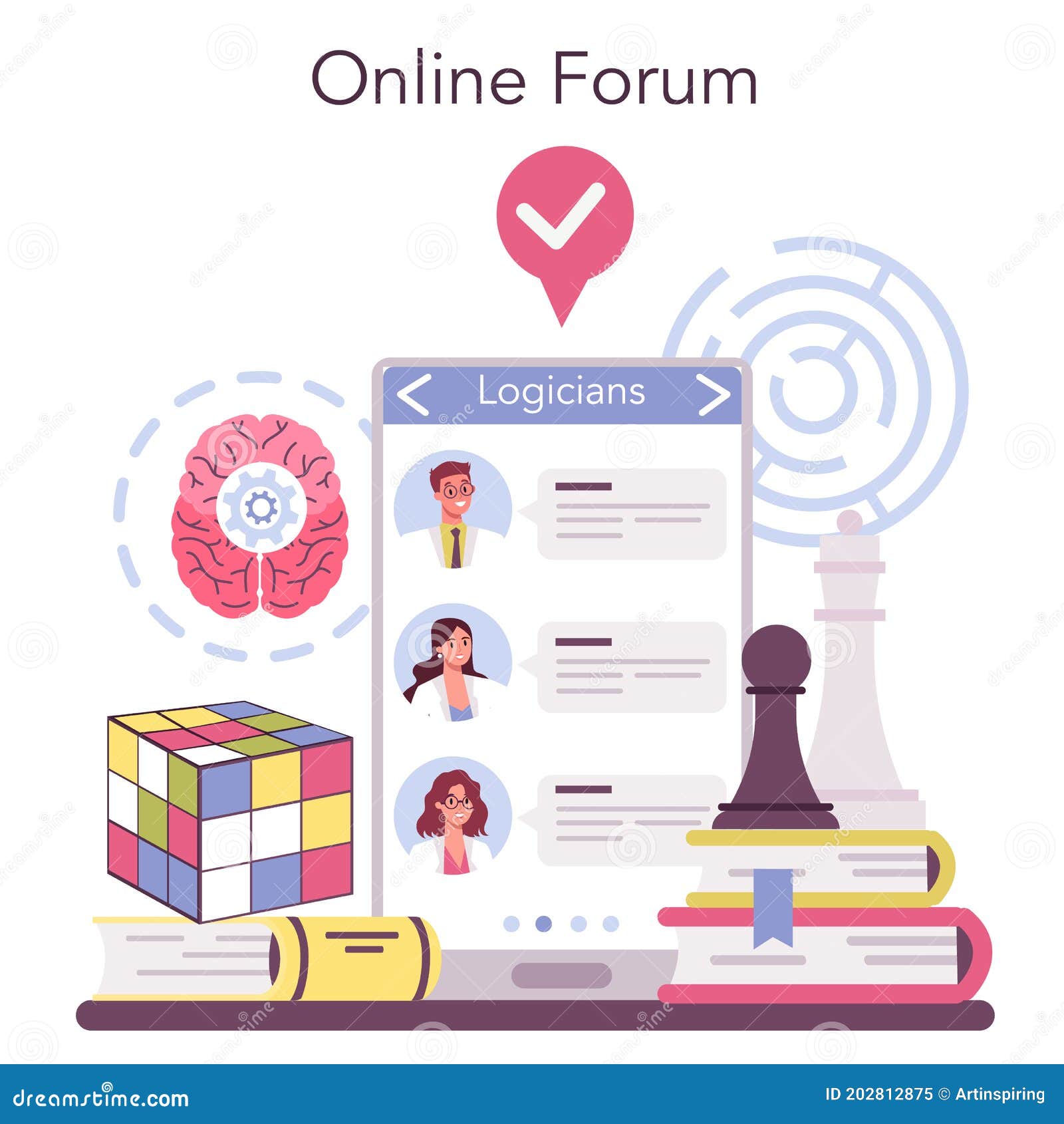 Logician Online Service or Platform. Scientist Systematicly Stock ...