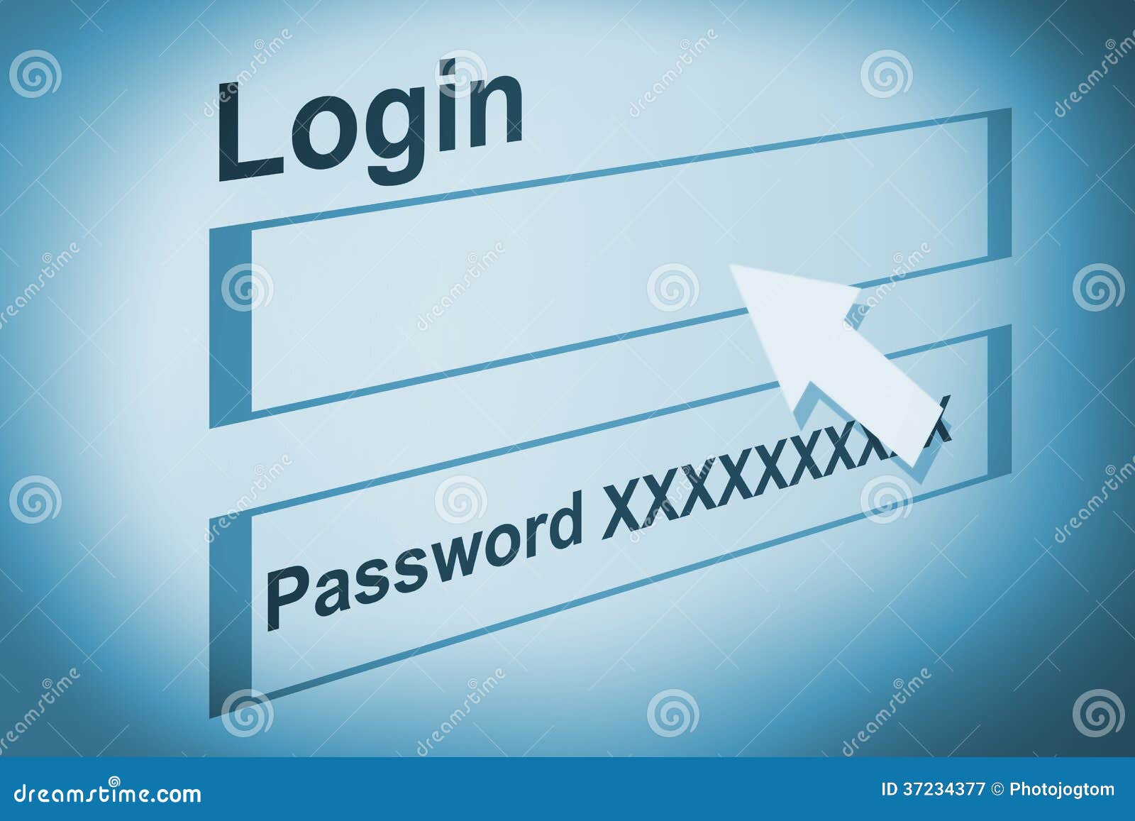 Login on account stock illustration. Illustration of mail - 37234377