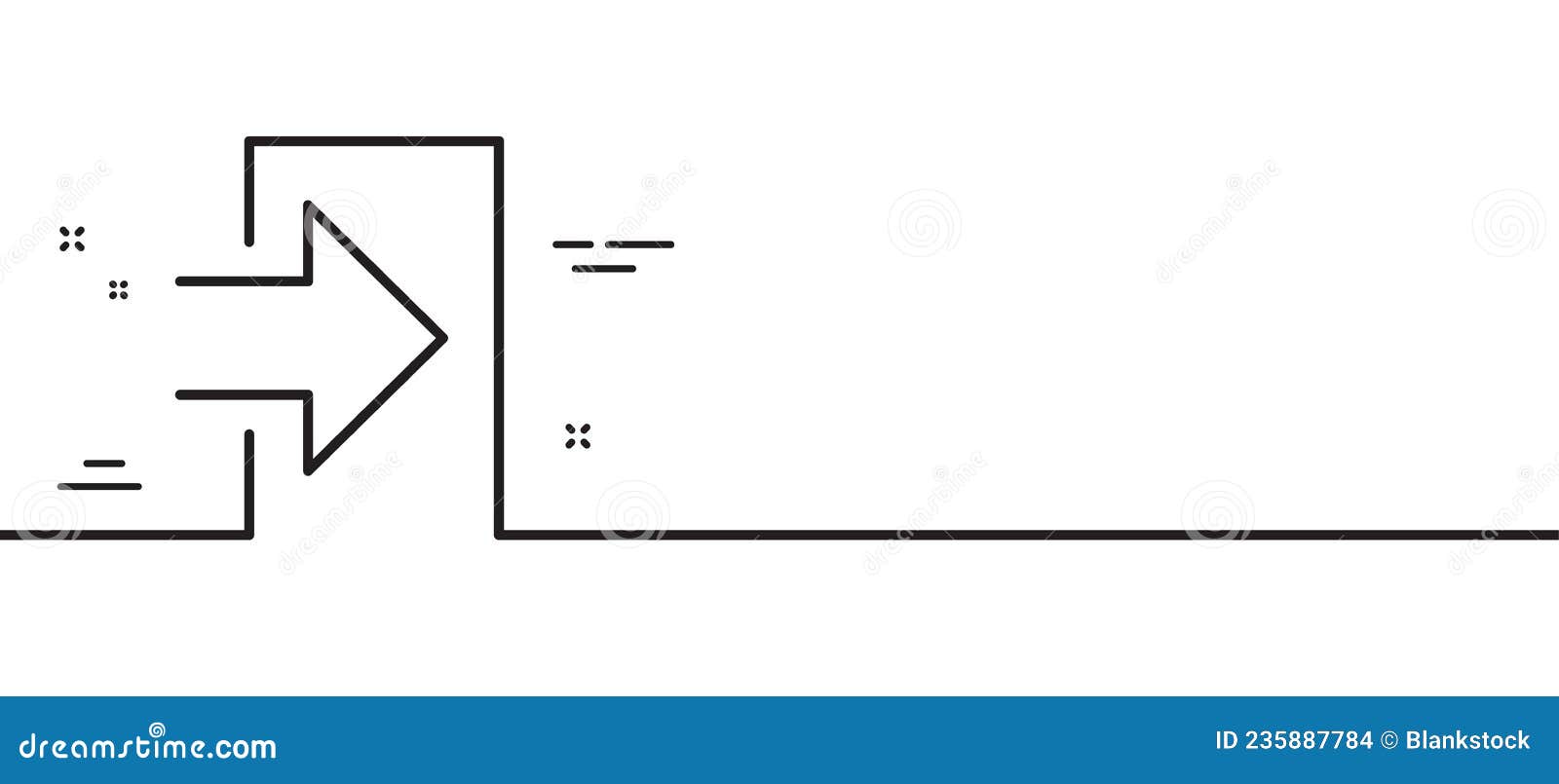 Login Arrow Line Icon. Sign in. Minimal Line Pattern Banner. Vector ...