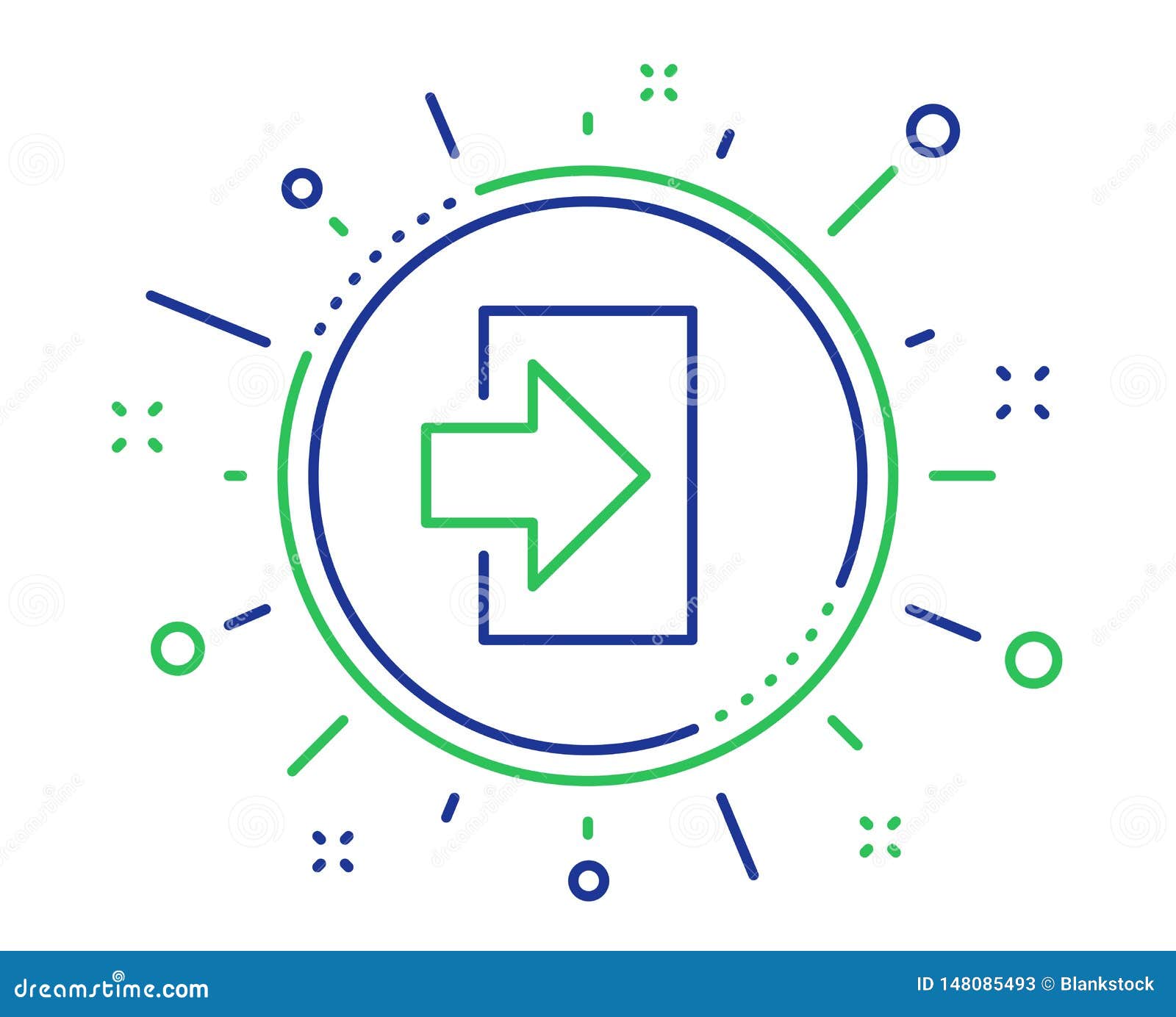 Login Arrow Line Icon. Sign in. Vector Stock Vector - Illustration of ...