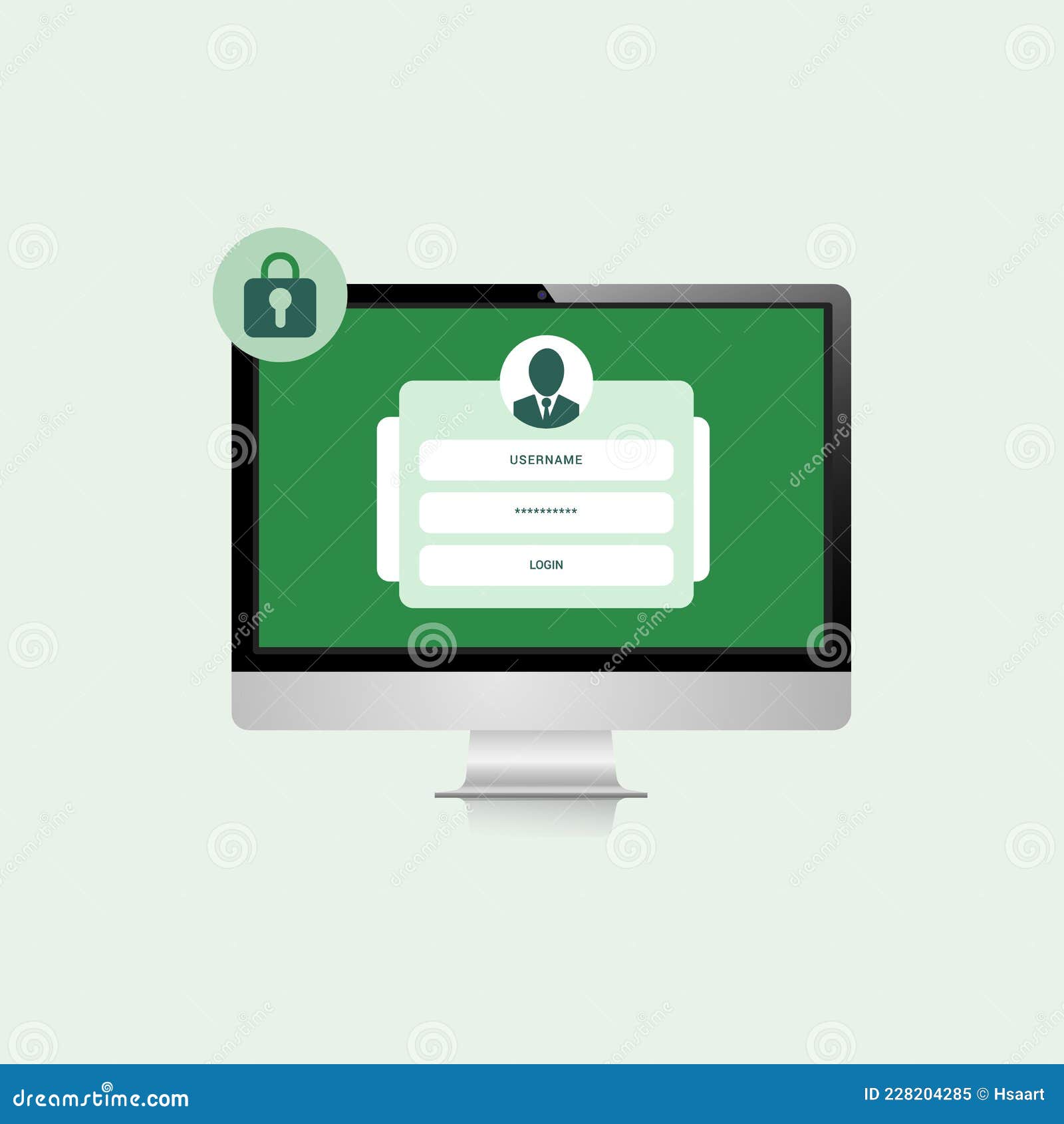 Login or Authorization Page Concept Illustration Stock Vector ...