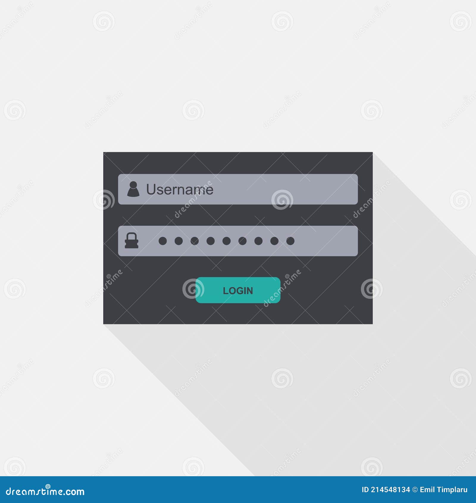 Login box stock vector. Illustration of computer, modern - 214548134