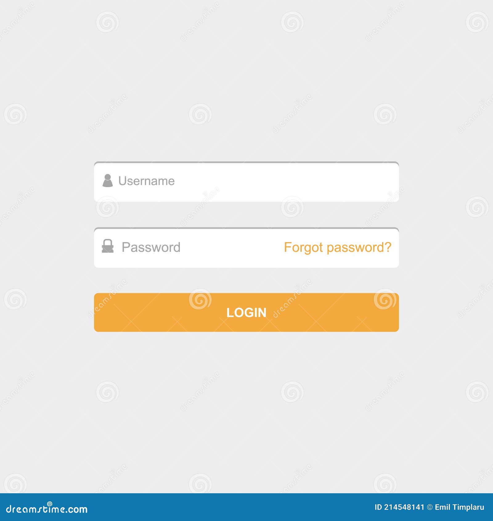 Login box stock vector. Illustration of design, register - 214548141