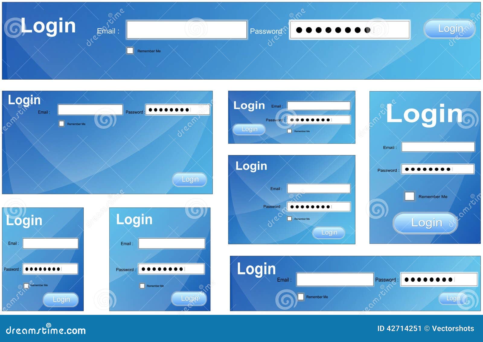 Login Box Vectors stock illustration. Illustration of internet - 42714251