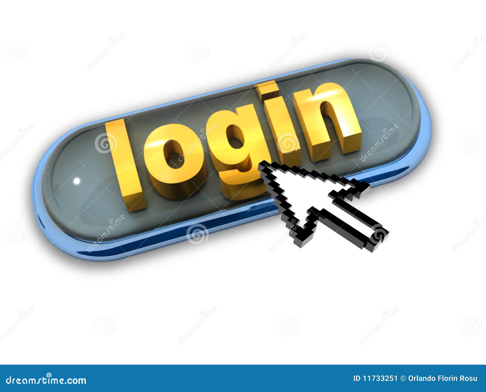 Login button stock illustration. Illustration of click - 11733251
