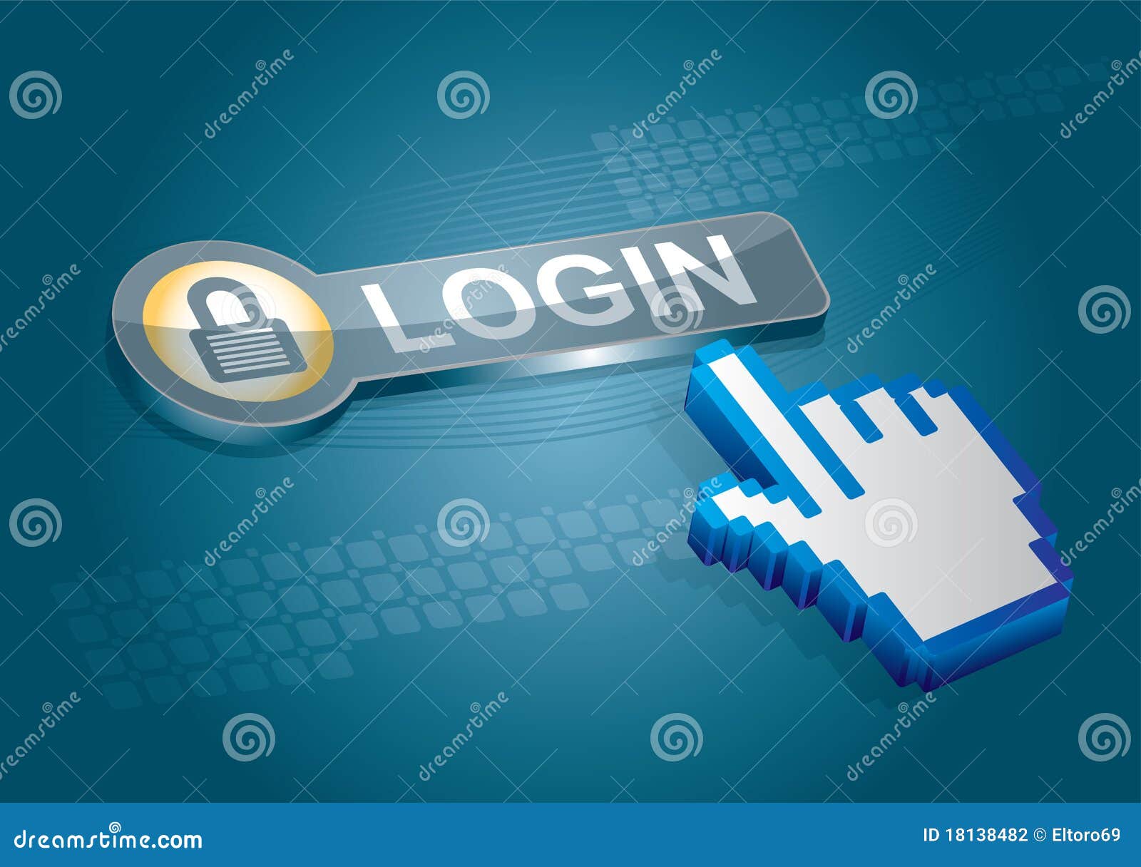 Login button stock vector. Illustration of design, abstract - 18138482