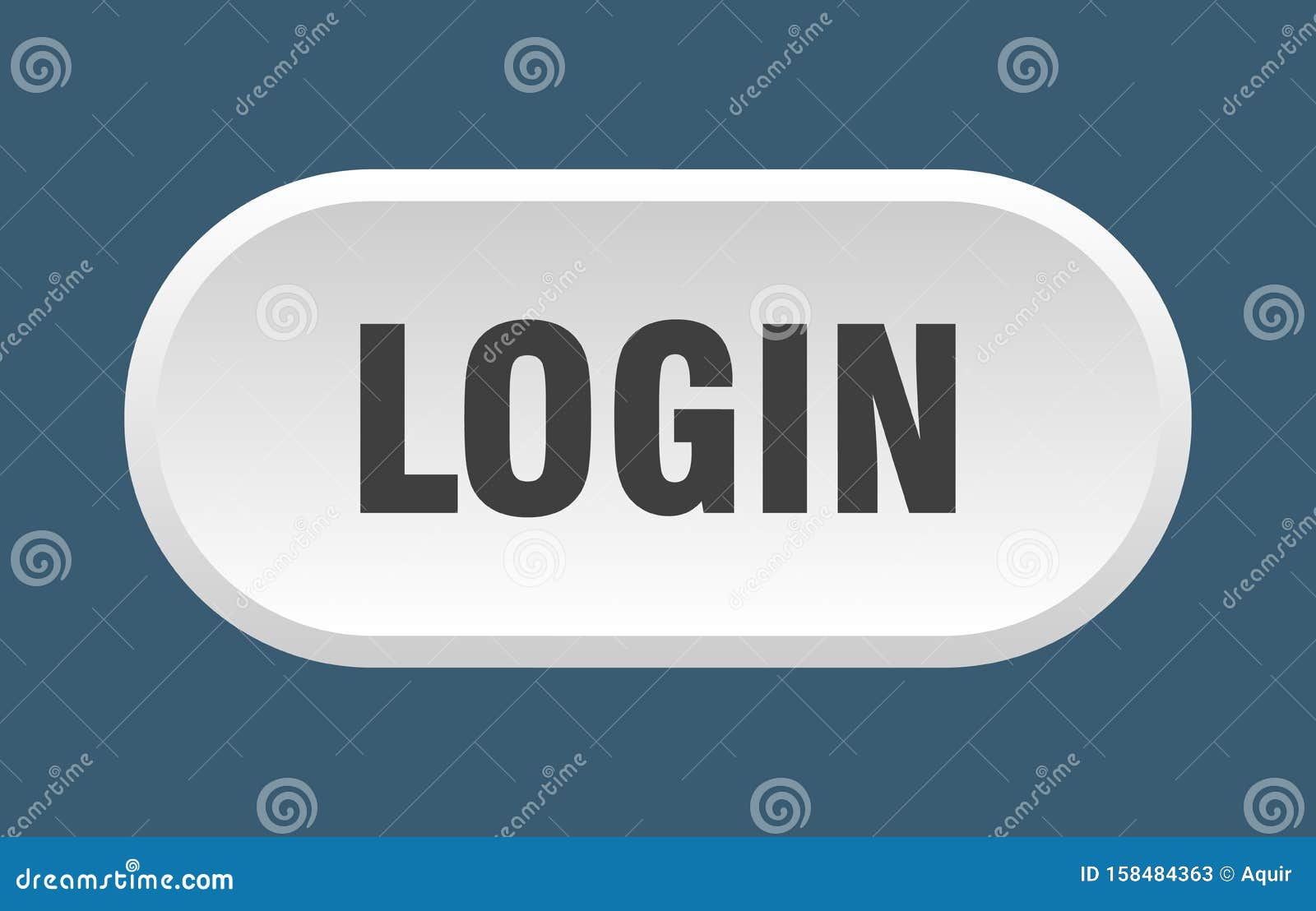 Login button stock vector. Illustration of rounded, login - 158484363