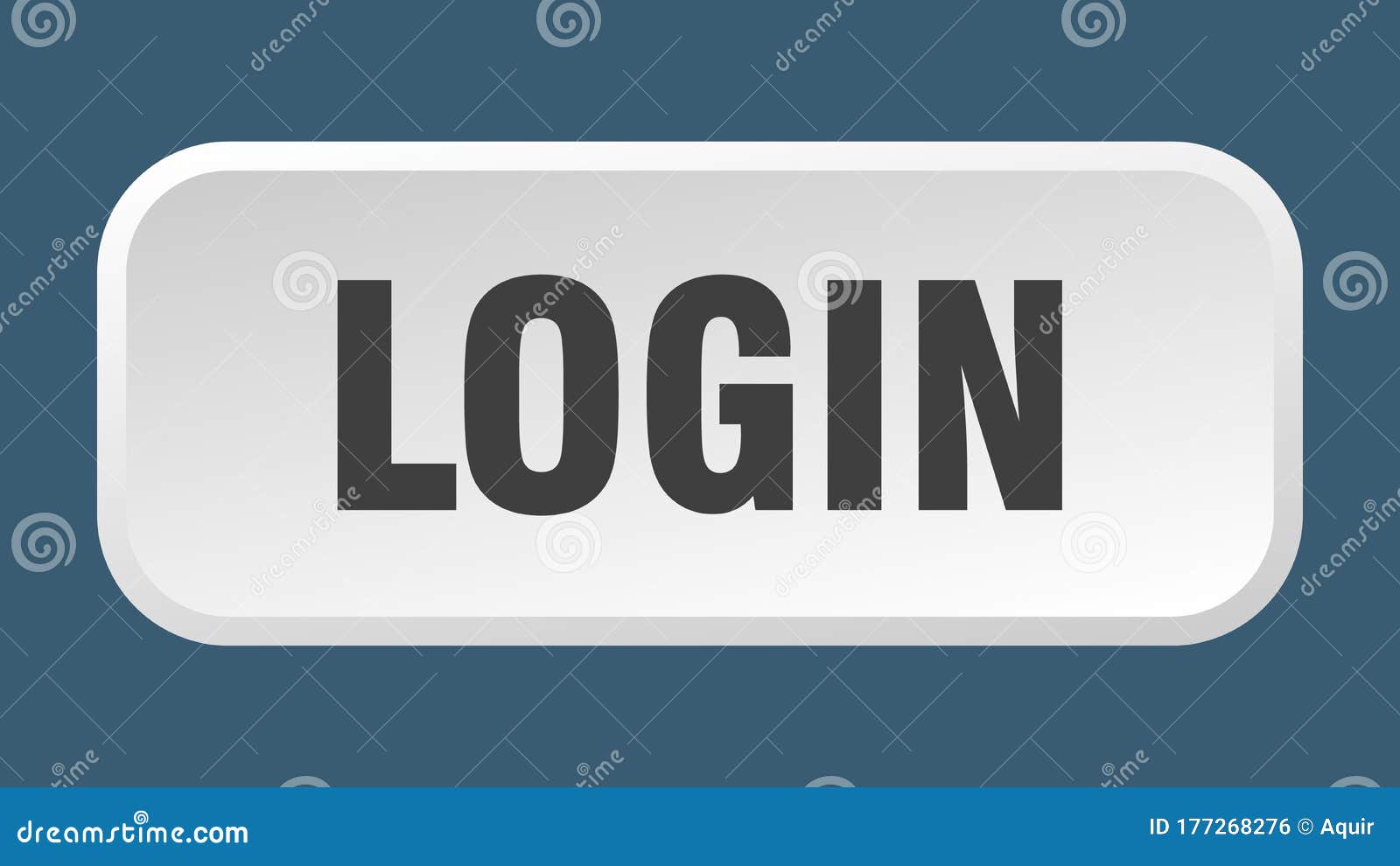 Login Button. Login Square 3d Push Button Stock Vector - Illustration ...
