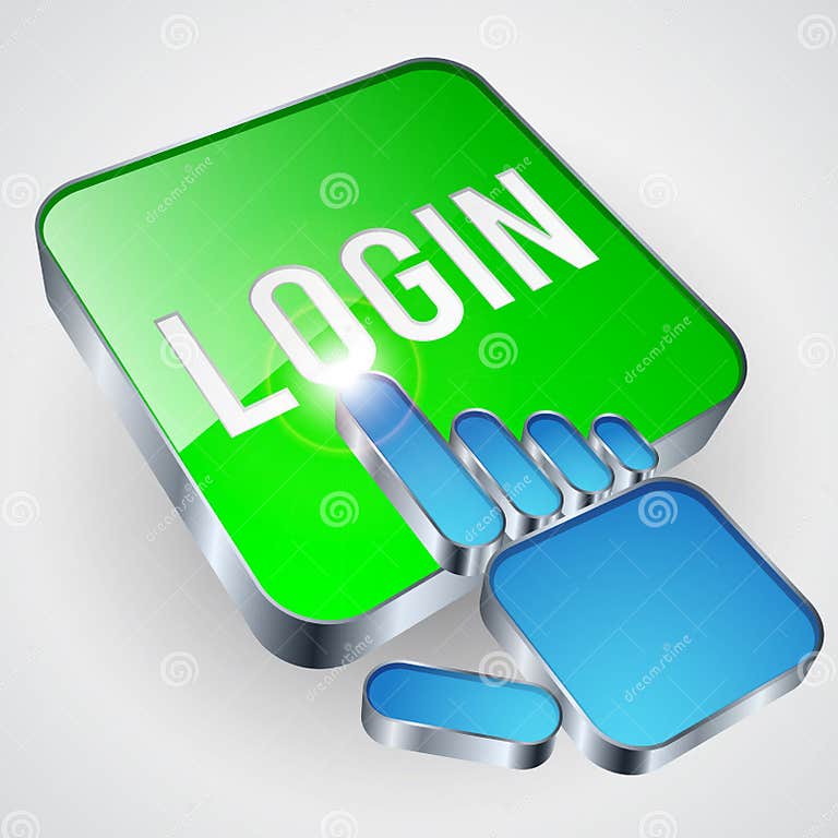 Login button stock vector. Illustration of symbol, modern - 31607663