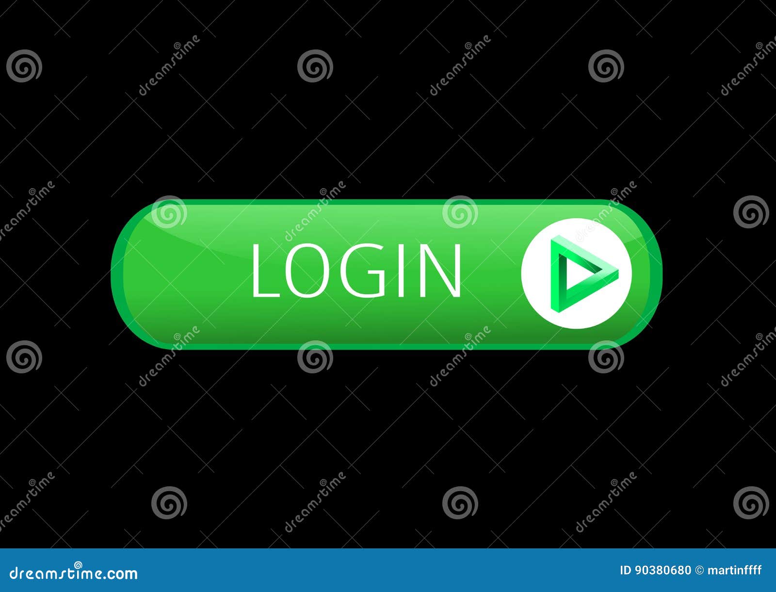 Login button stock vector. Illustration of green, symbol - 90380680