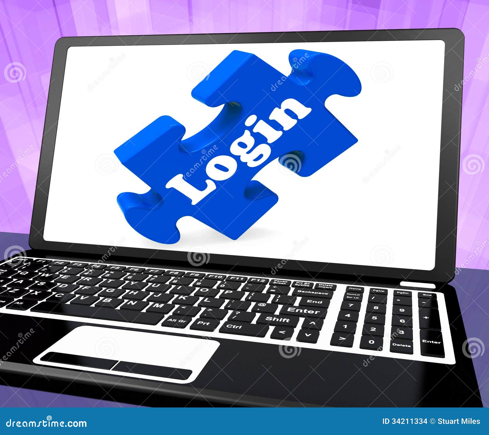 Login Computer Shows Website Log in Username and Password Stock ...