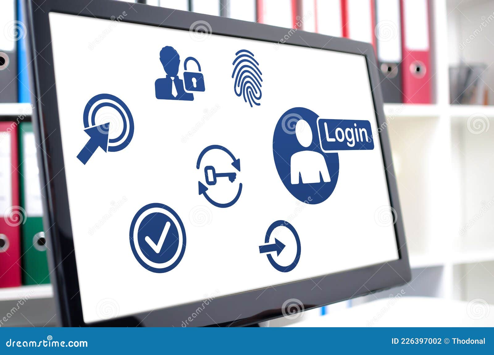 Login Concept on a Computer Screen Stock Photo - Image of signin ...