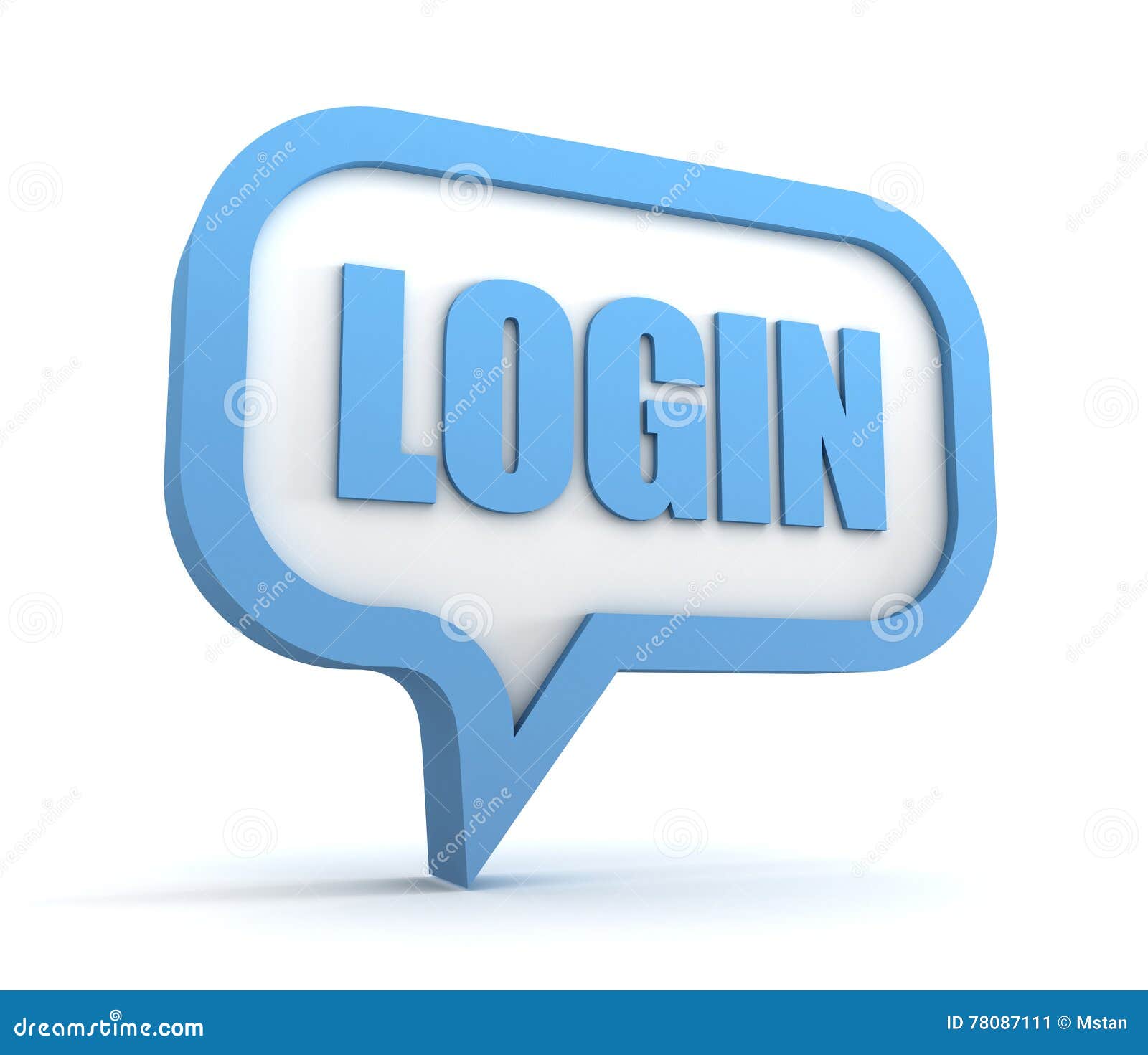 Login Concept 3d Illustration Stock Illustration - Illustration of ...