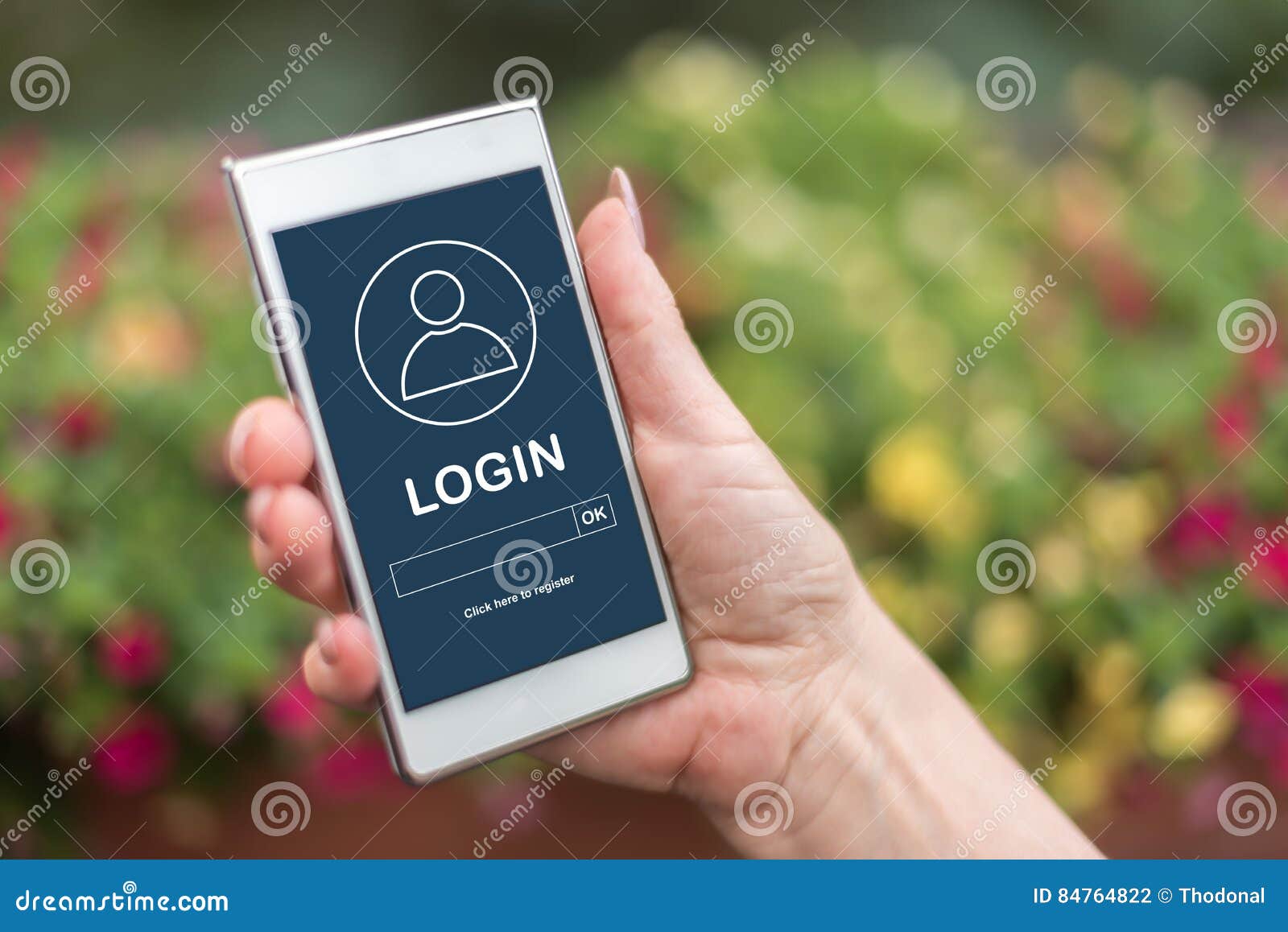 Login Concept on a Smartphone Stock Photo - Image of concept, security ...