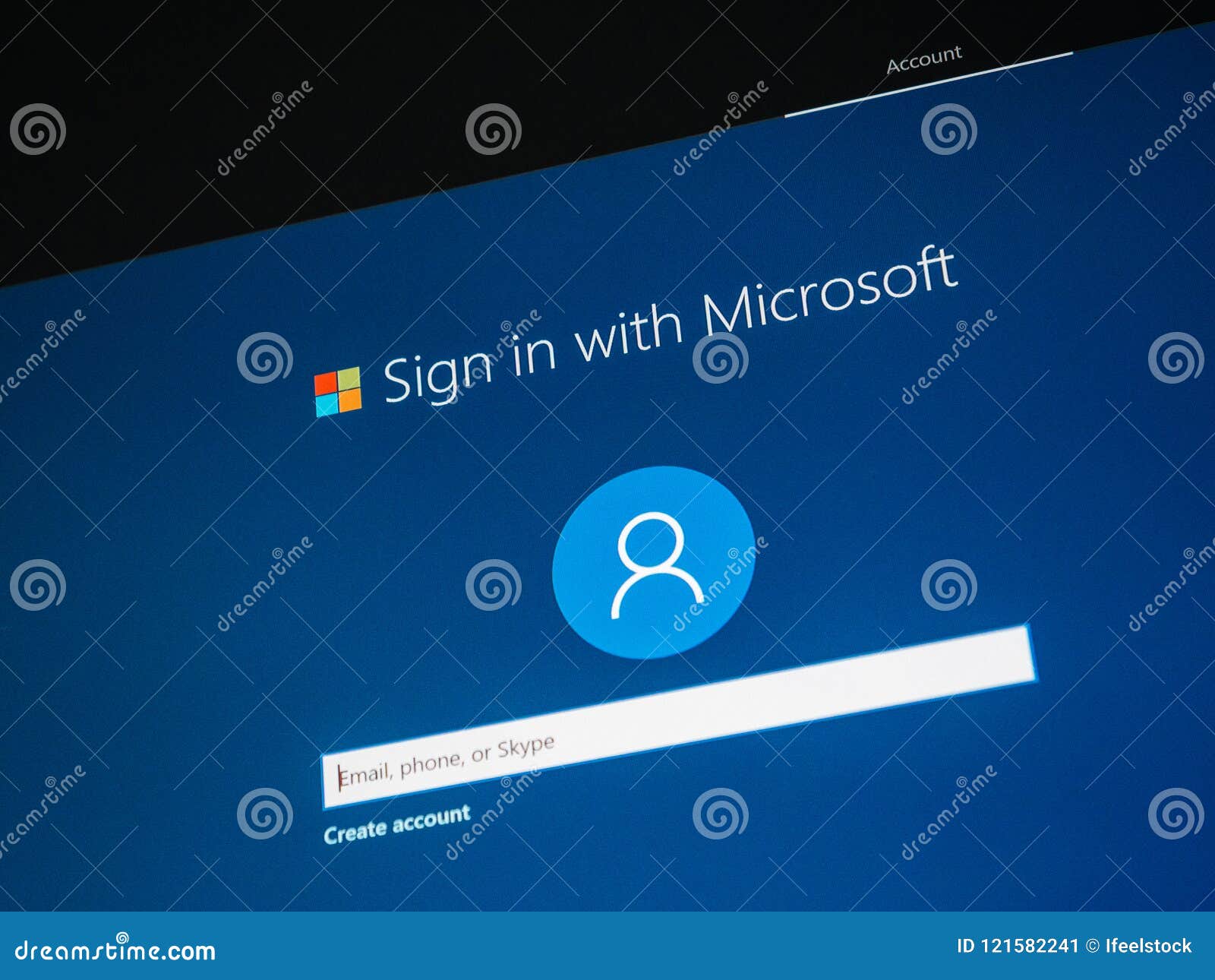 Login Da Instalação De Microsoft Windows 10 Pro Foto Editorial - Imagem ...