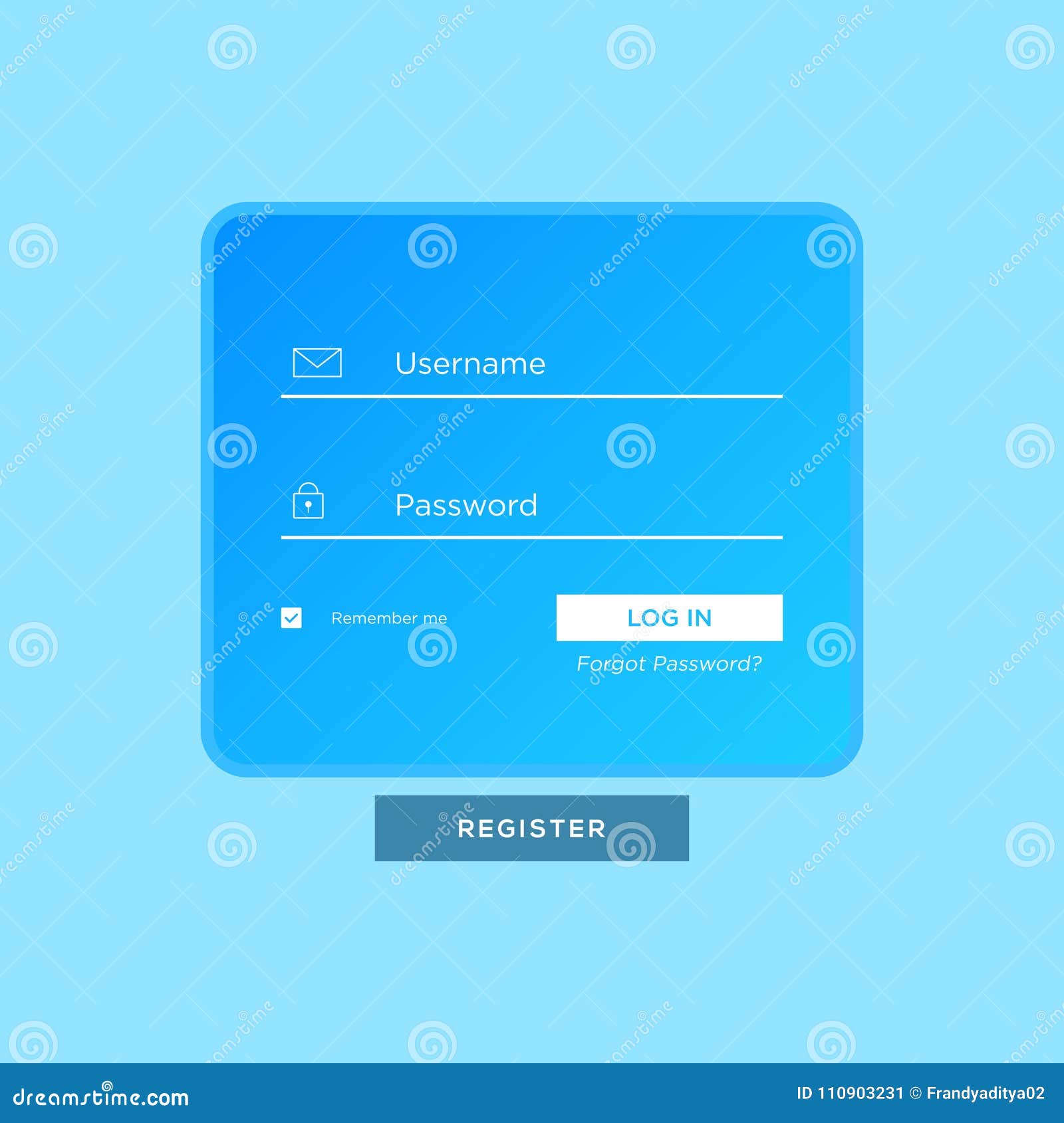 Login Design Template Vector Can Be Edited As Needed Stock Illustration ...