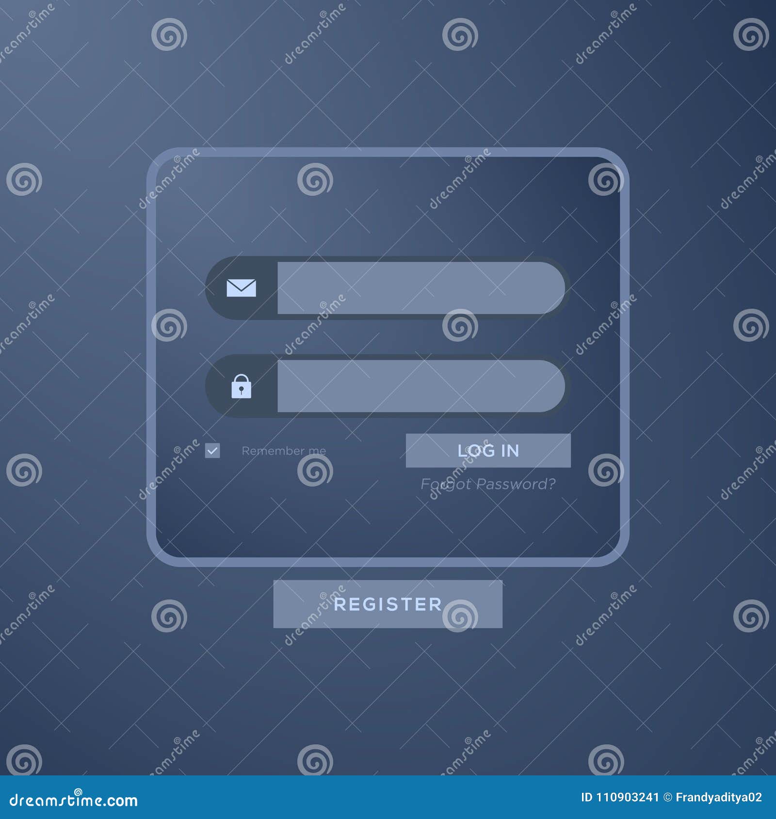 Login Design Template Vector Can Be Edited As Needed Stock Illustration ...