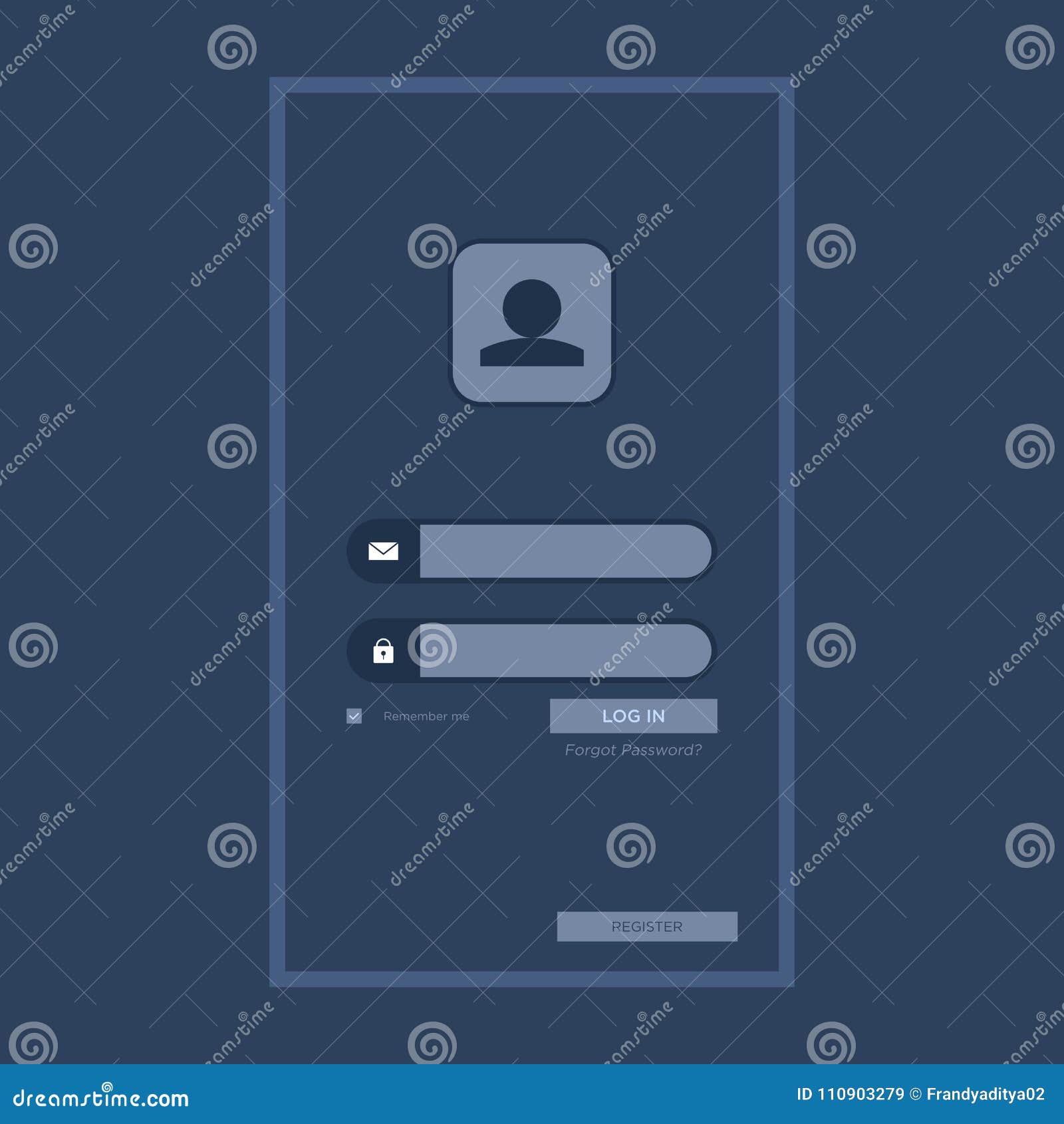 Login Design Template Vector Can Be Edited As Needed Stock Illustration ...