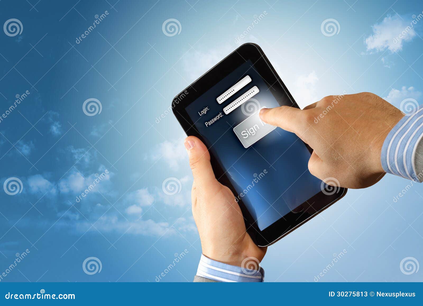 Login with Email and Password Stock Image - Image of confidence, arrow ...