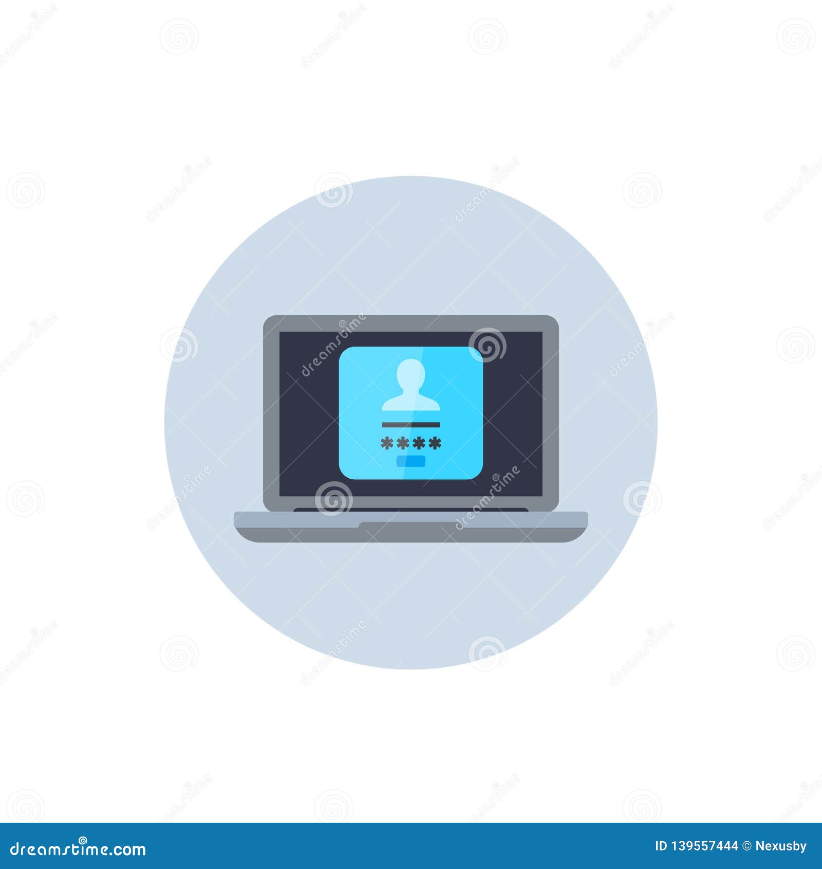 Login Form, Authentication Icon Stock Vector - Illustration of concept ...