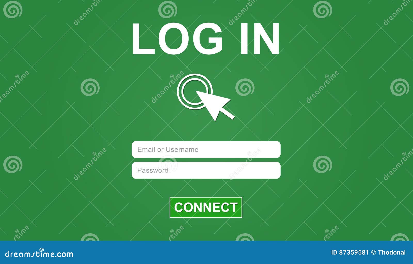 Login form concept stock illustration. Illustration of website - 87359581