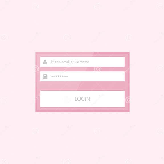 Login Form Menu with Simple Line Icons. Website Element for Your Web ...
