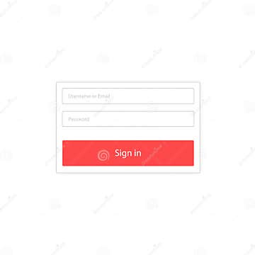 Login Form Menu with Simple Line Icons. Website Element for Your Web Design. Eps10 Vector ...