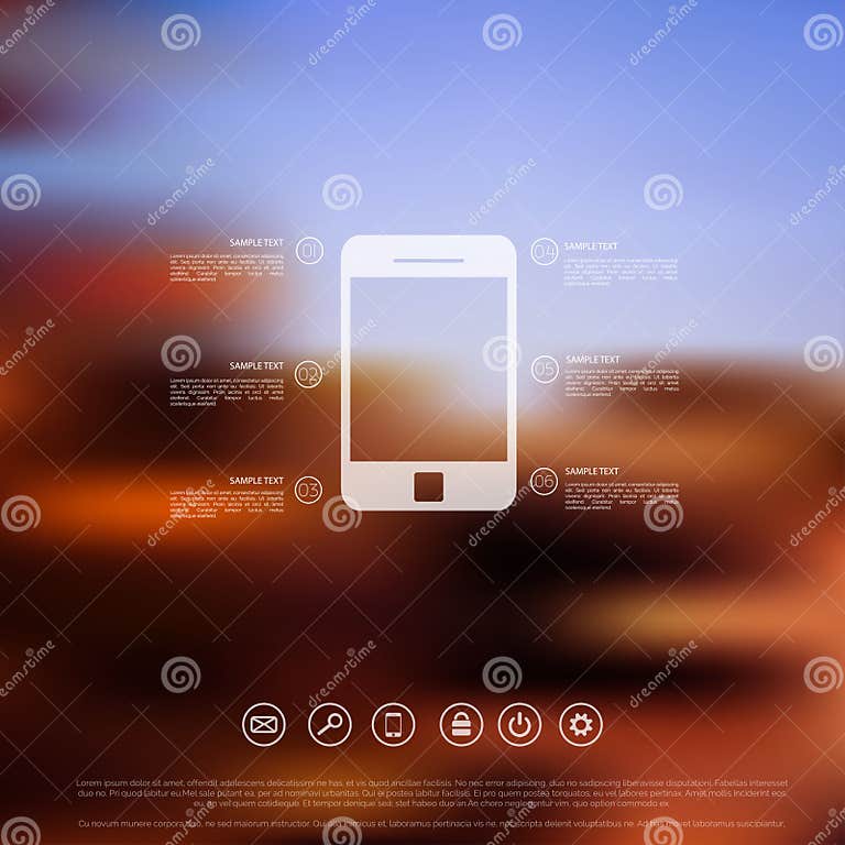 Login Form Page. with Blurred Background. Web Site Template, Ui Element. Stock Vector ...