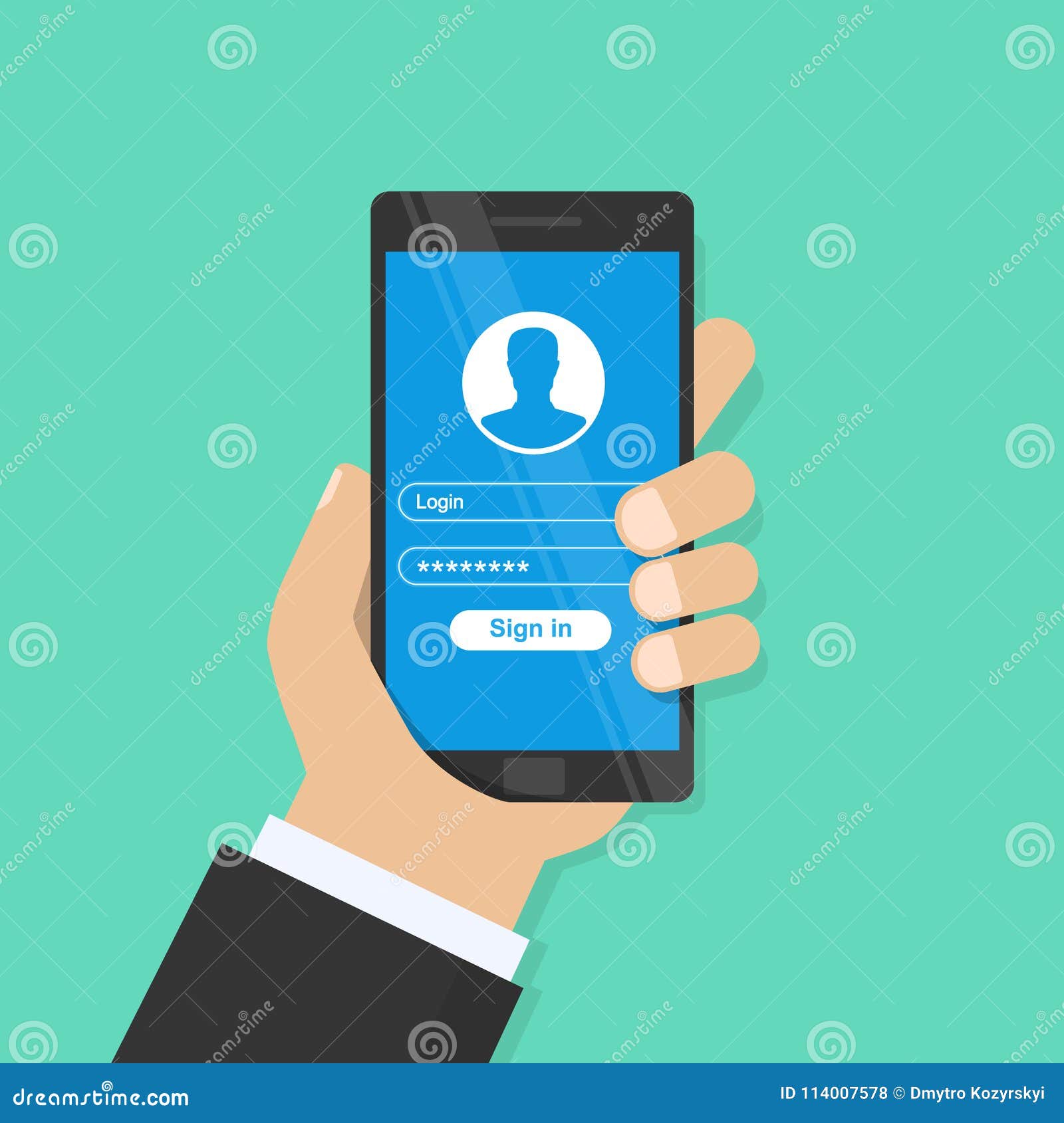 Login Form Page. Registration, Authentication, Authorization Concepts ...
