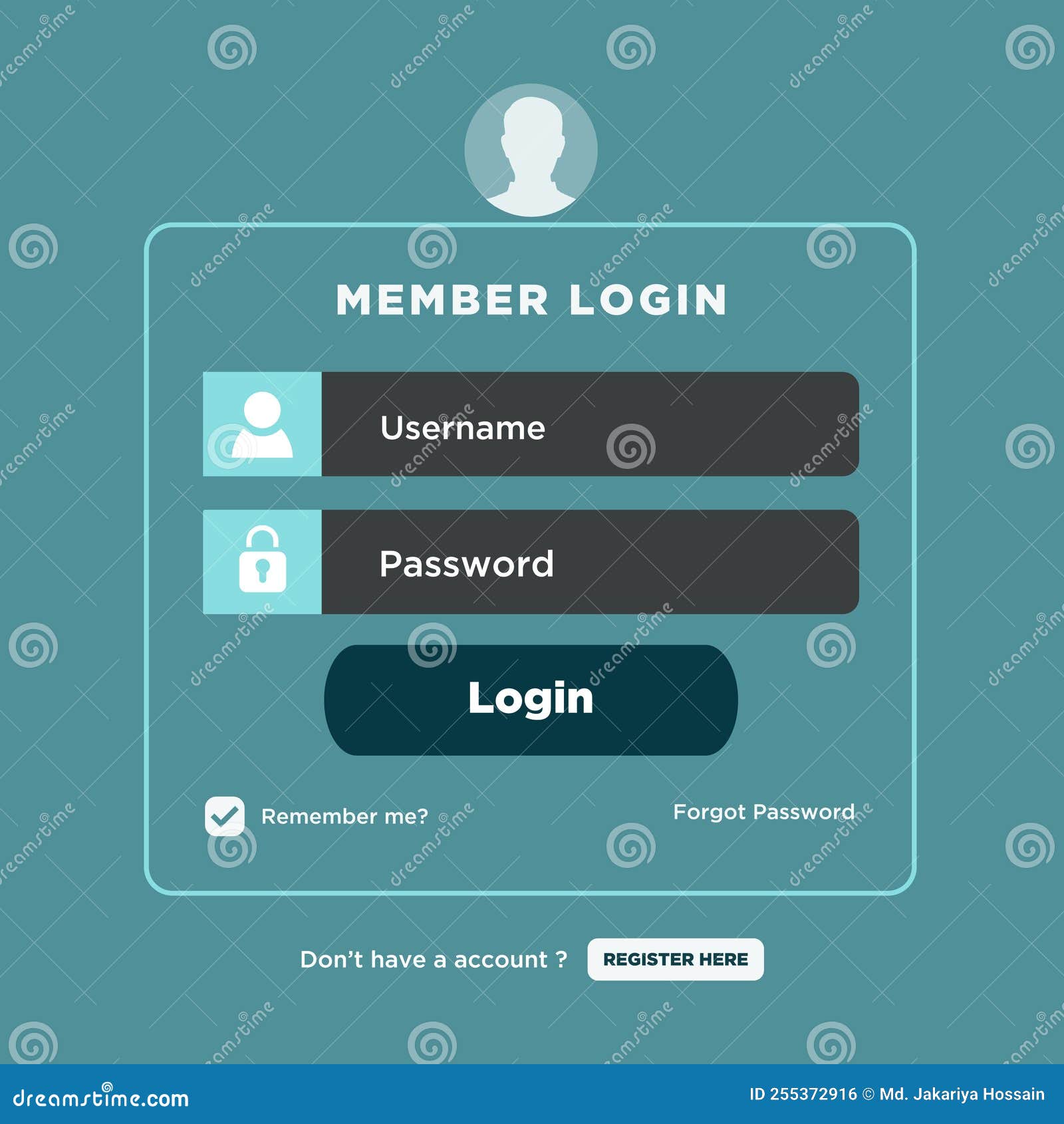 Login Form Page. Registration Page, and Sign in Form Professional ...
