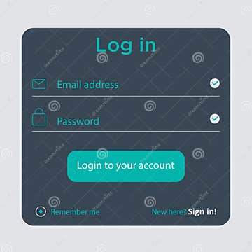 Login Form, Login Page, Sign in, Vector Design Template Stock Vector ...