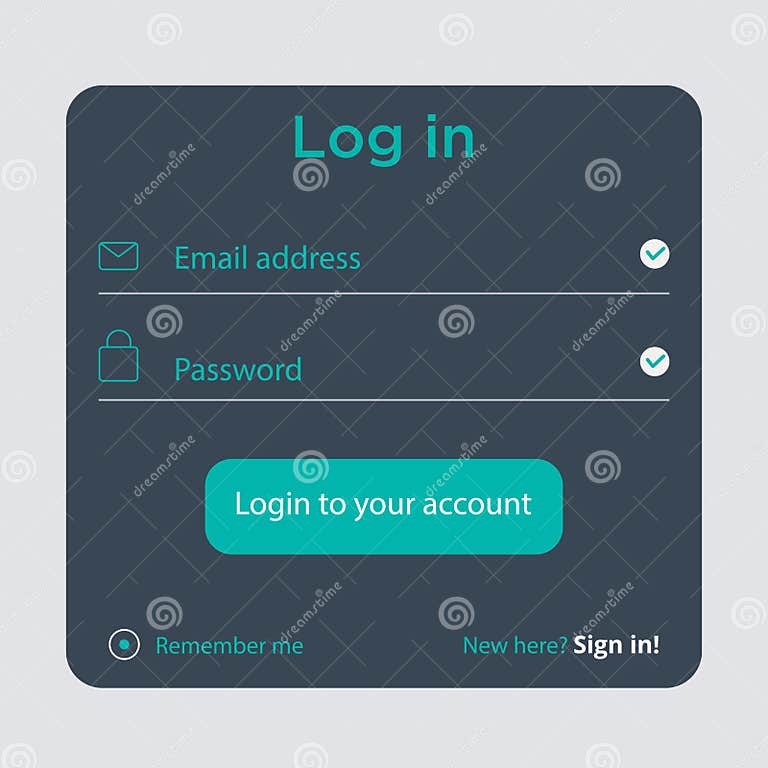 Login Form, Login Page, Sign in, Vector Design Template Stock Vector ...