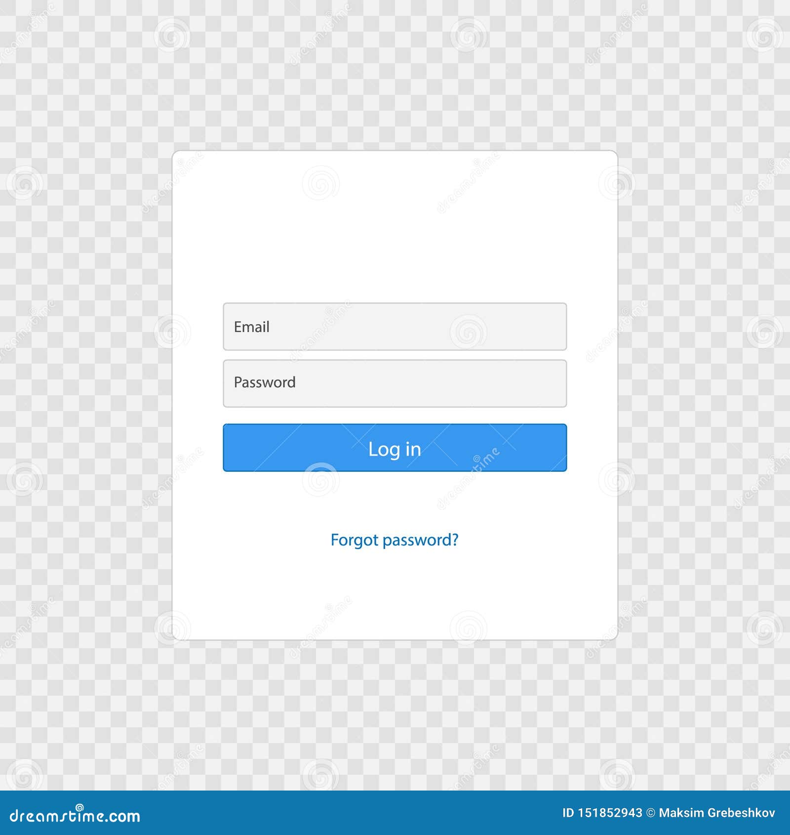Login form page template stock illustration. Illustration of frame ...