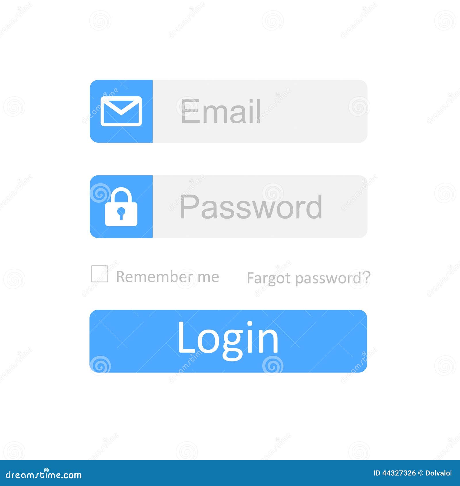 Login form stock vector. Illustration of design, contact - 44327326